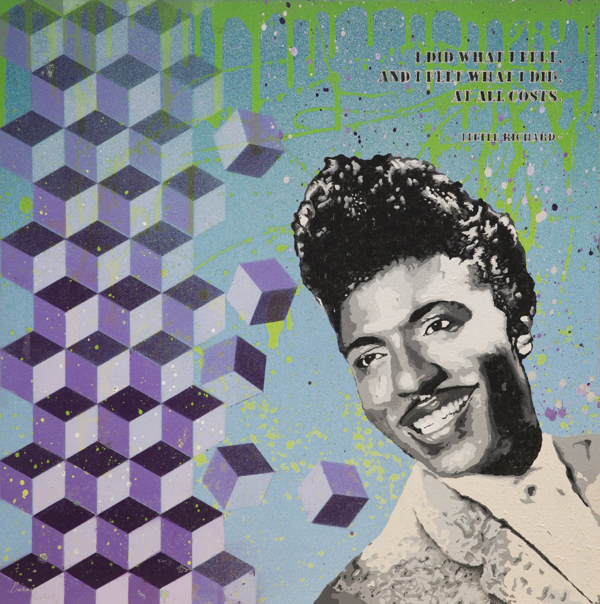 Little Richard Painting by Bonnie Restro - Jose Art Gallery