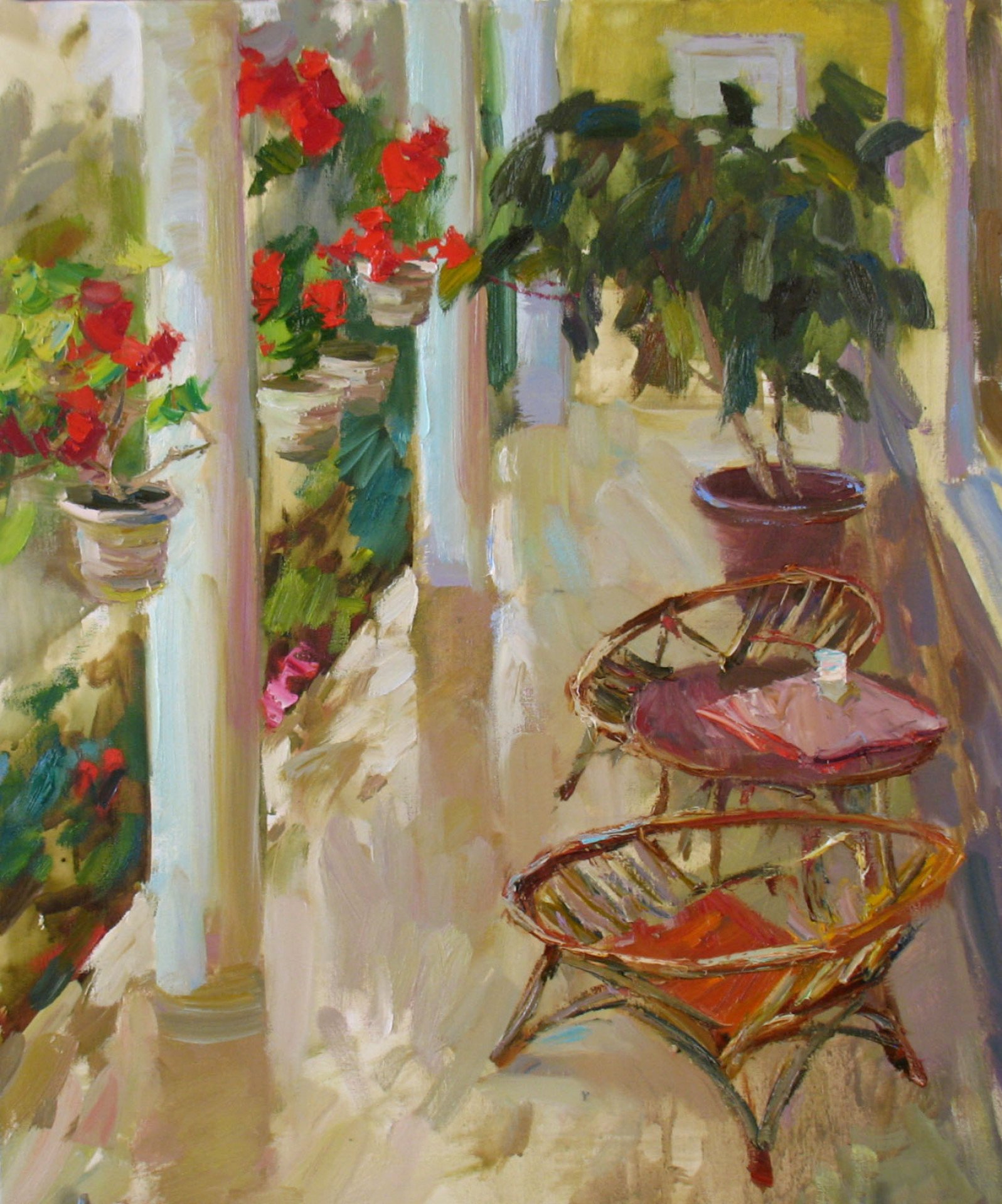On the terrace Painting by Alexey Dmitriev