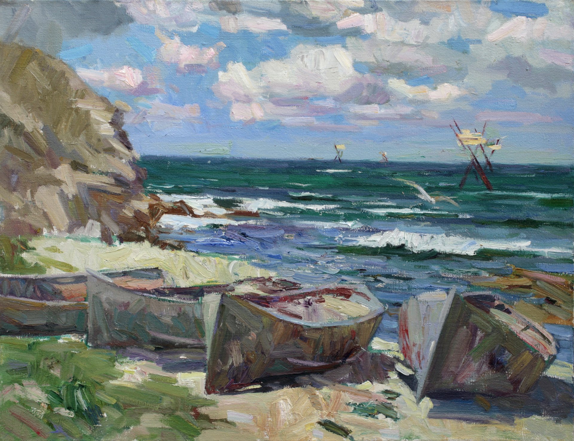 Sunny coast Painting by Alexey Dmitriev - Jose Art Gallery