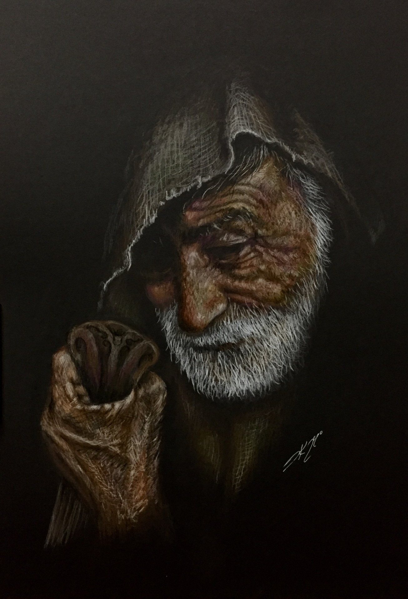 Charon Drawing - Evgen Karpenko - Jose Art Gallery