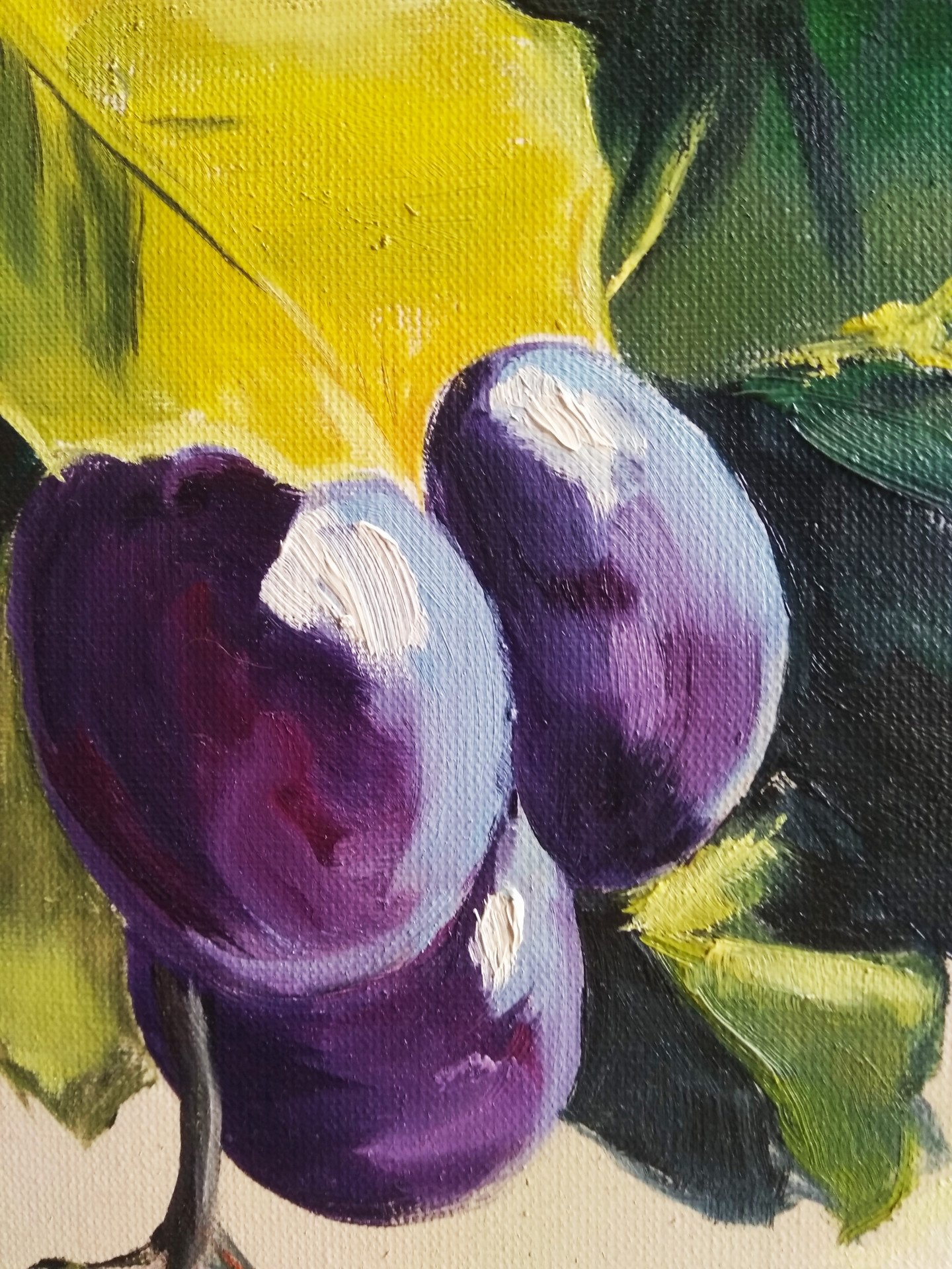 Plums Painting by Valeria Radzievska - Jose Art Gallery