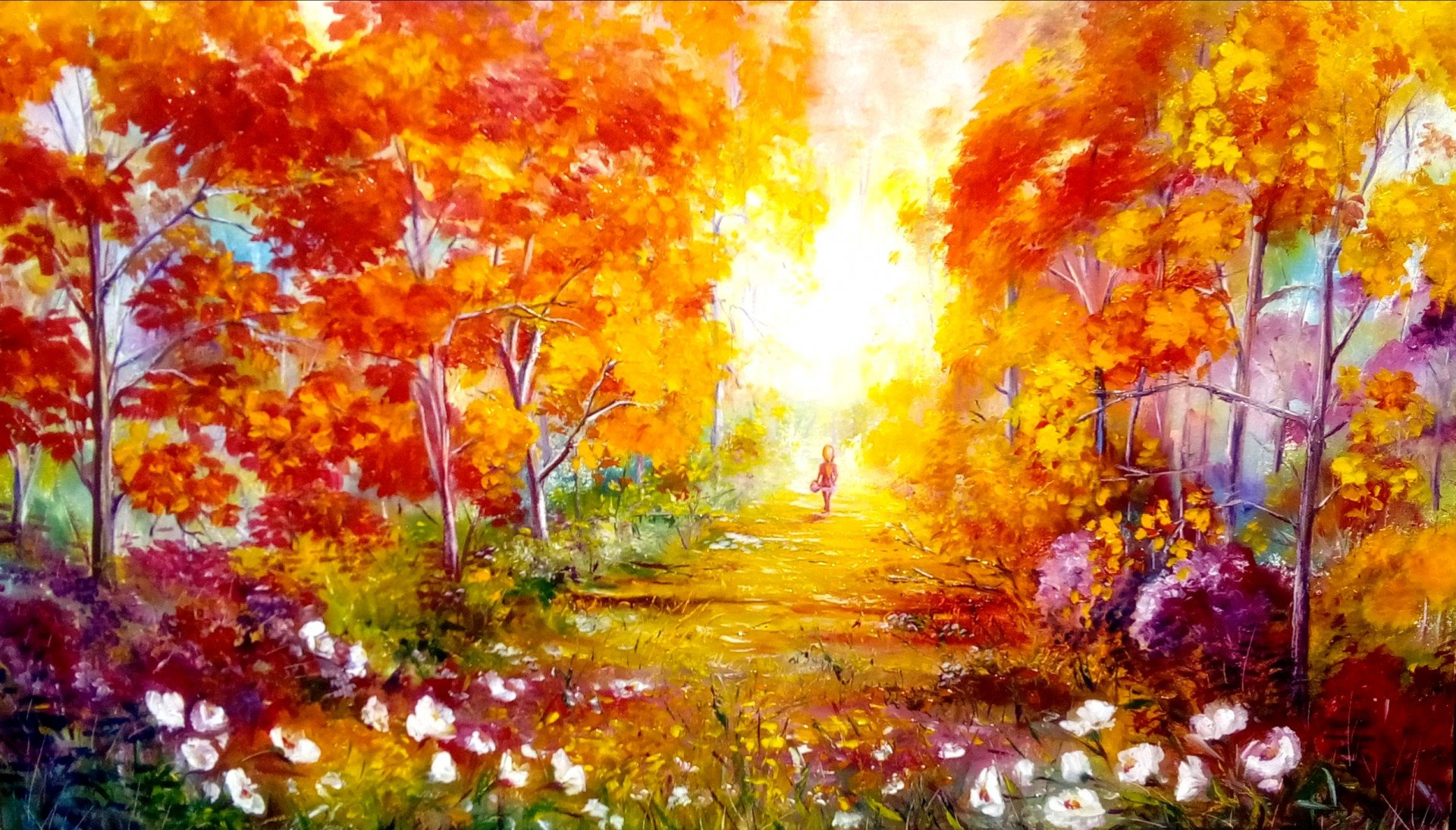 The colors of autumn Painting by Tatiana Chornenka