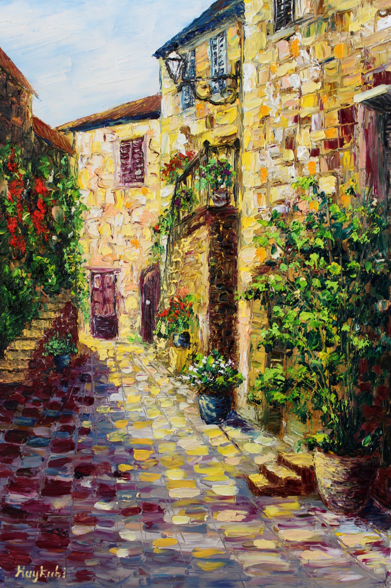 Old Street Painting by Haykuhi Khachatryan