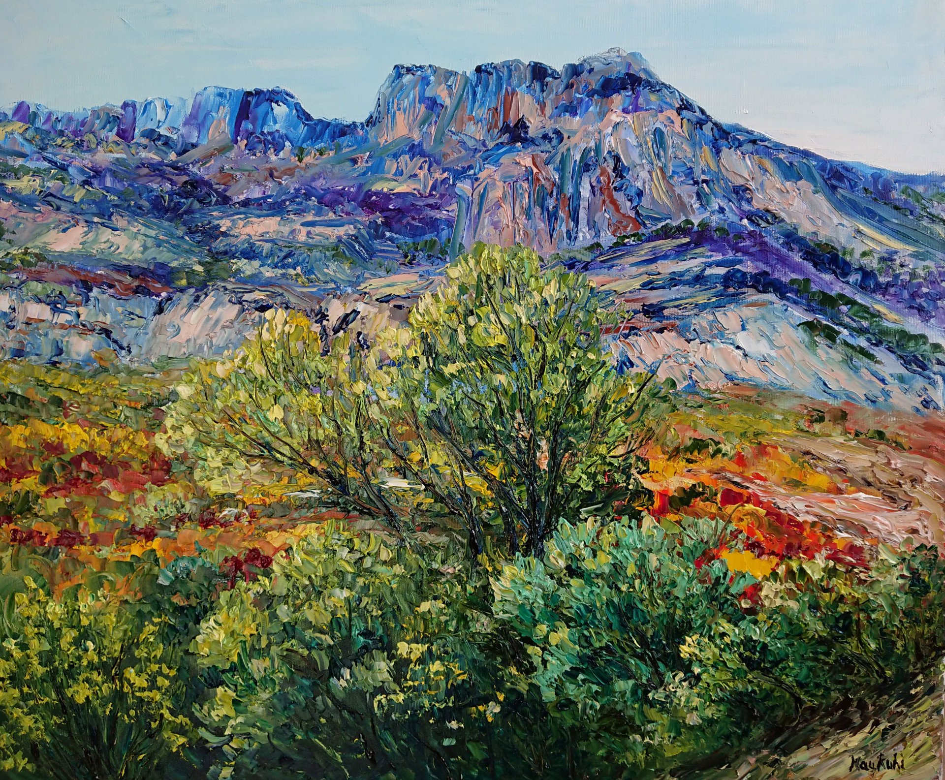 The road to Gosh Painting by Haykuhi Khachatryan