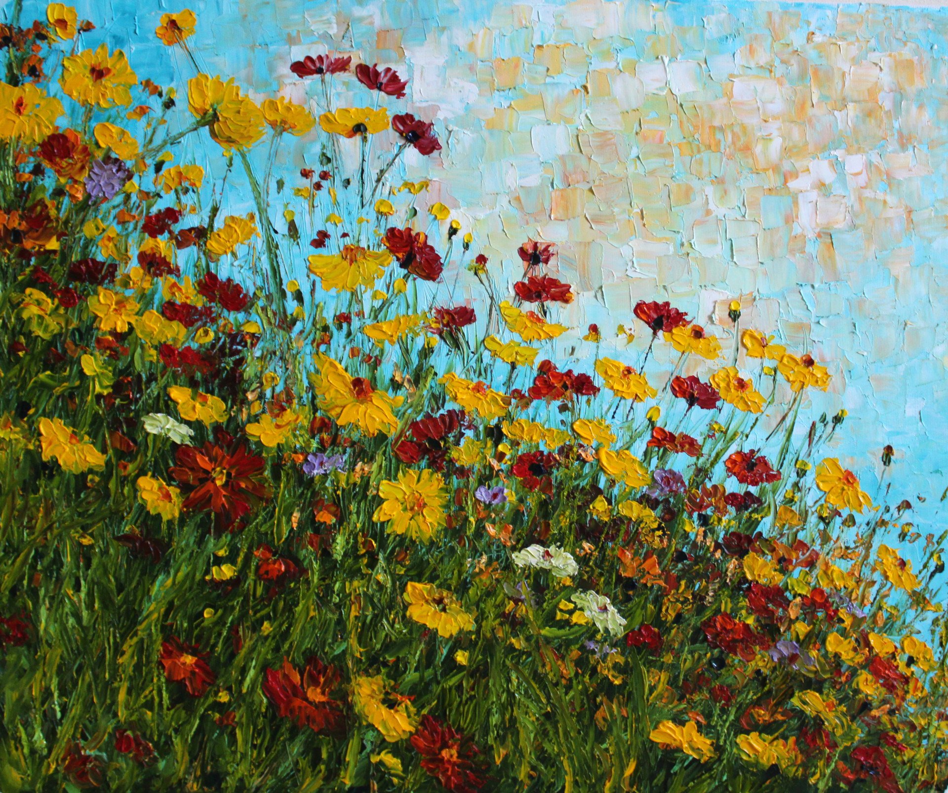 Field flowers Painting by Haykuhi Khachatryan