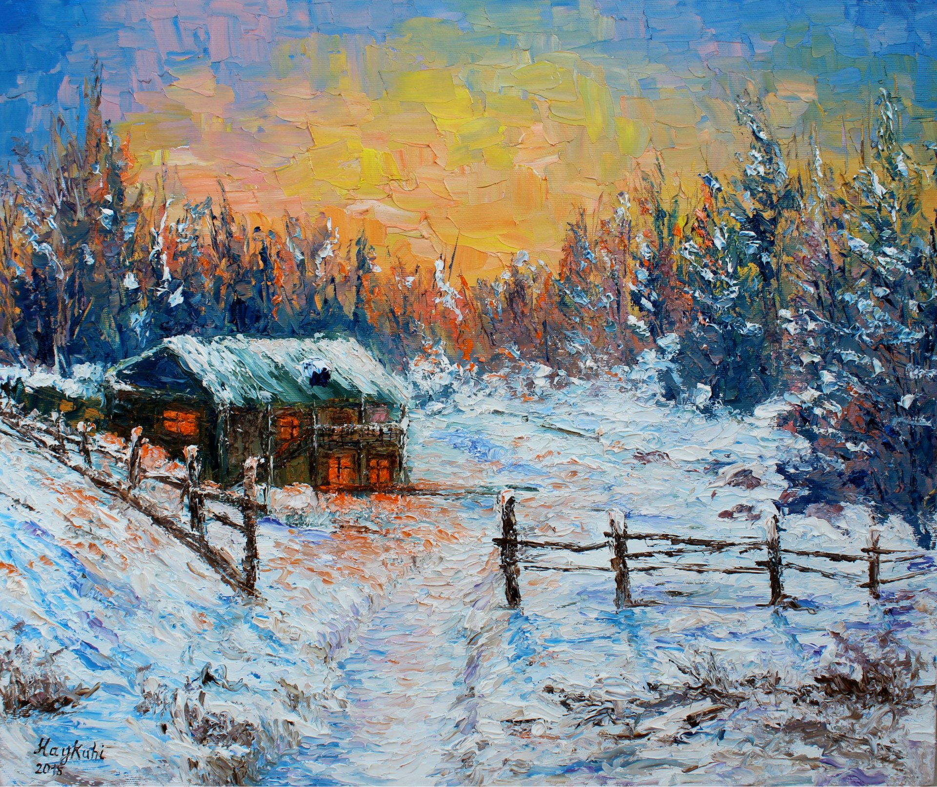 Warm winter Painting by Haykuhi Khachatryan - Jose Art Gallery