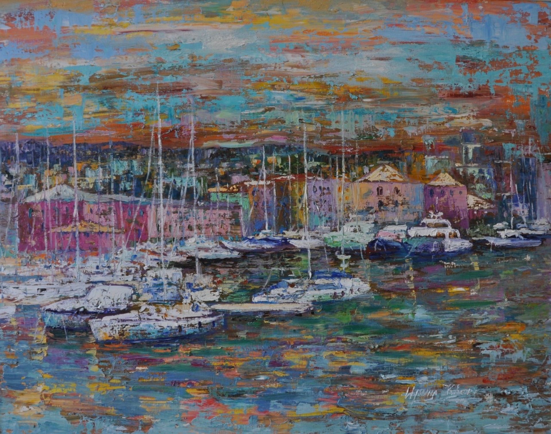 Port of Genoa Painting by Irina Kvetka - Jose Art Gallery