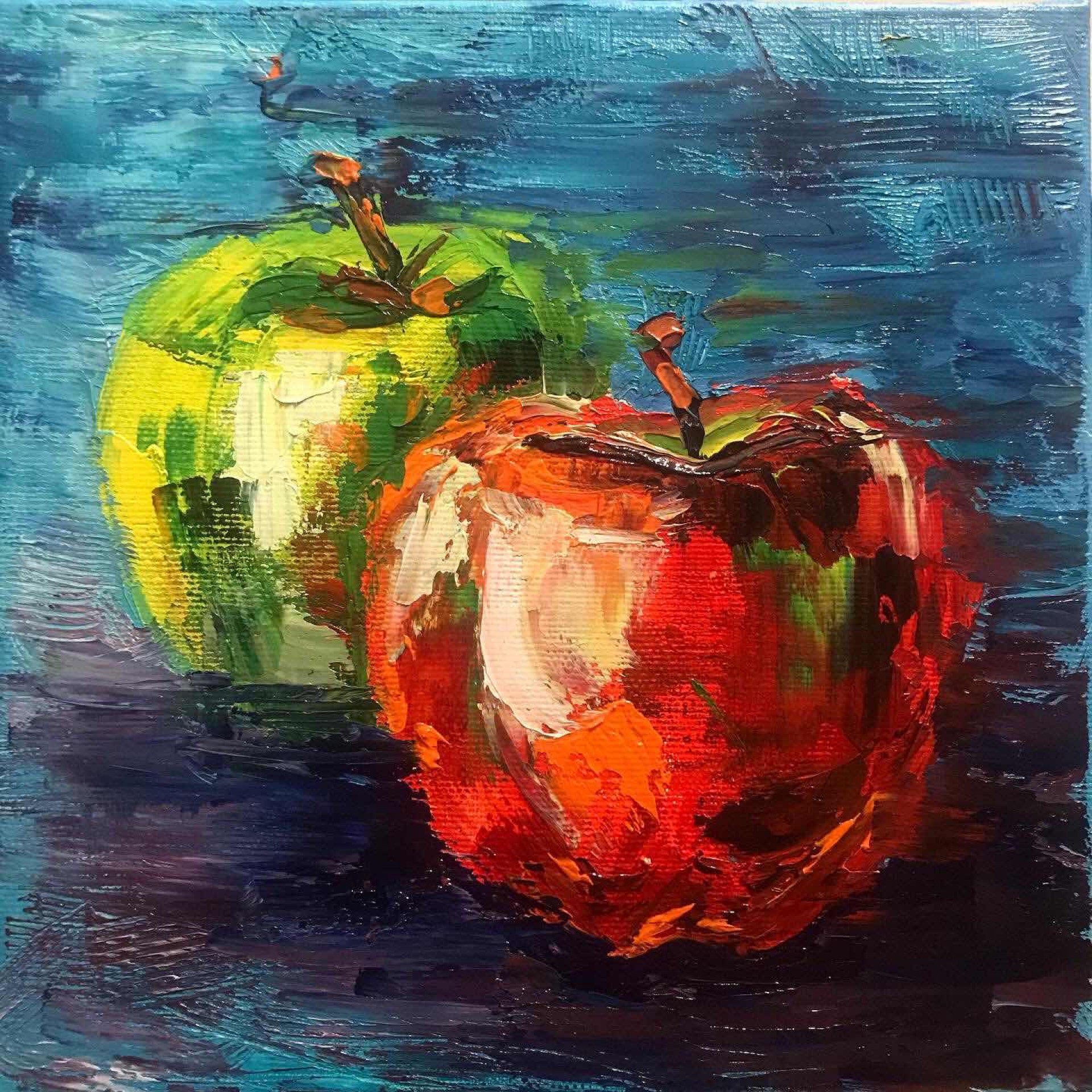 Apples Painting by Yana Khliebnikova - Jose Art Gallery