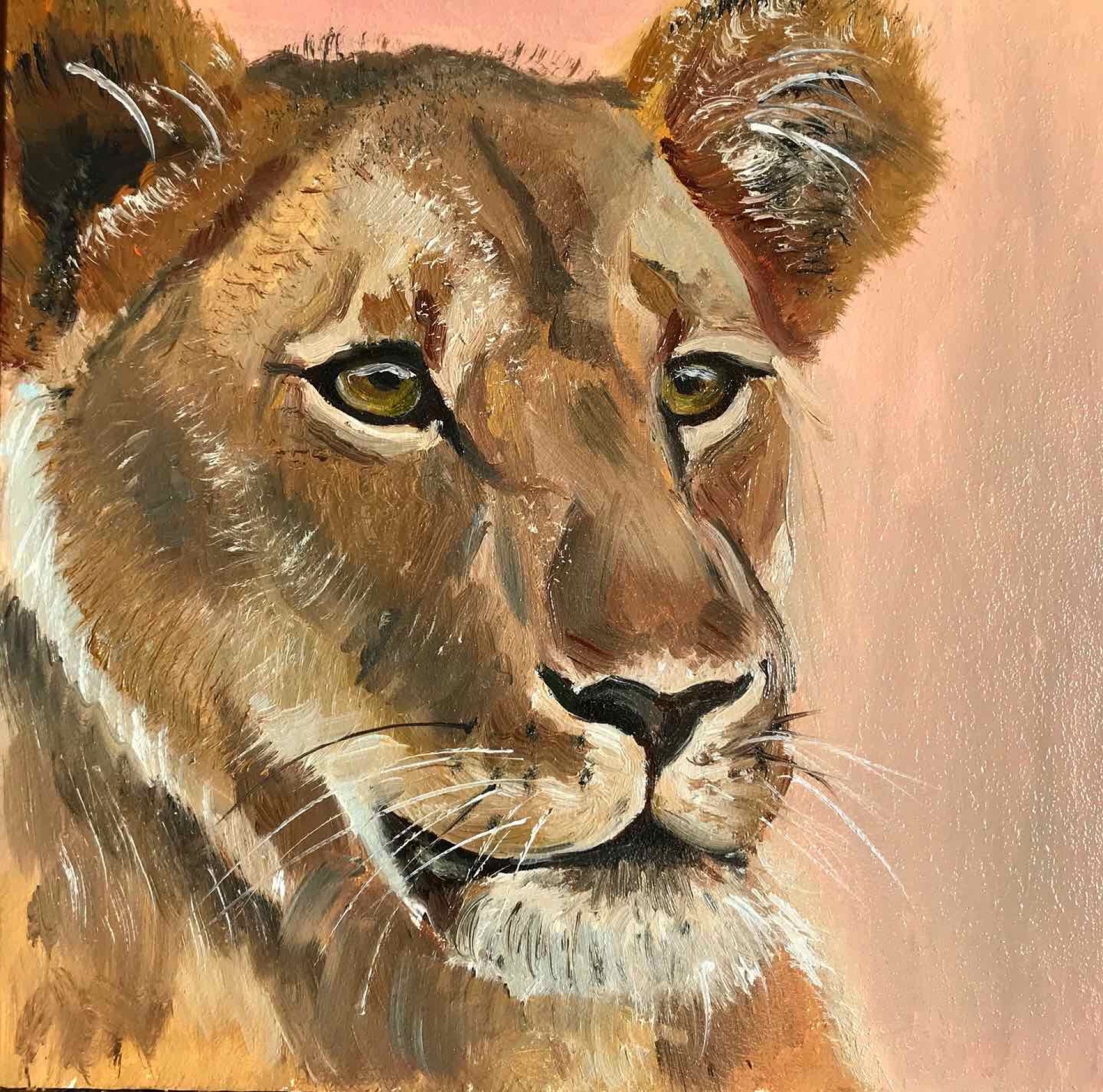 Lion Painting by Yana Khliebnikova - Jose Art Gallery