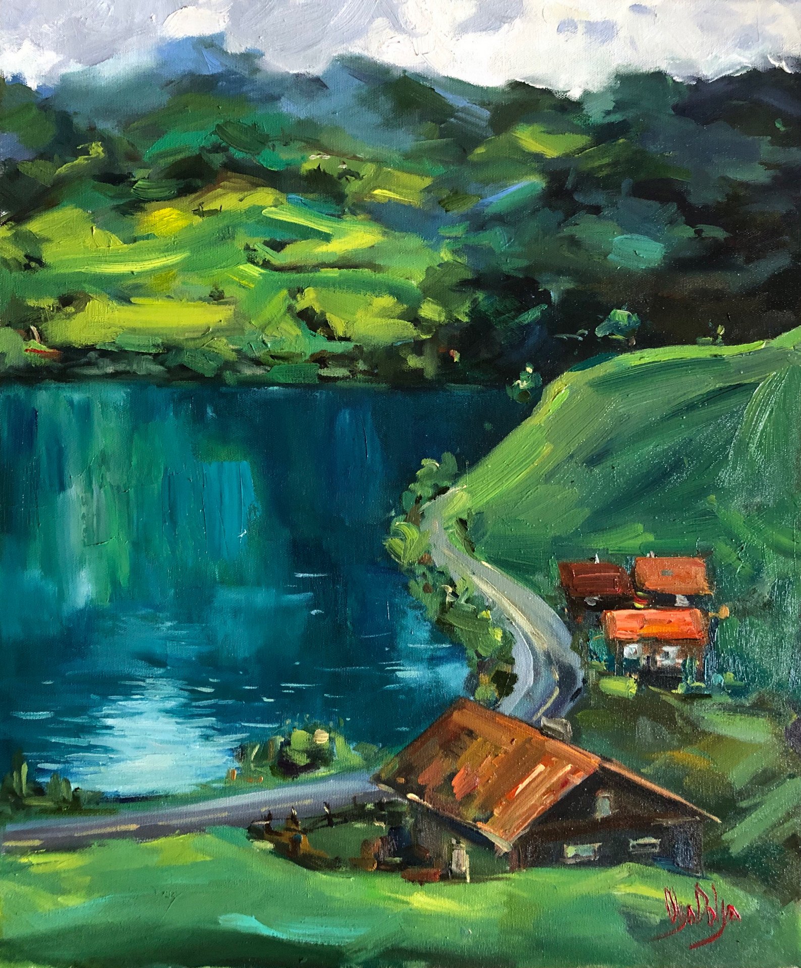 Carpathians Painting by Olga Dolya - Jose Art Gallery