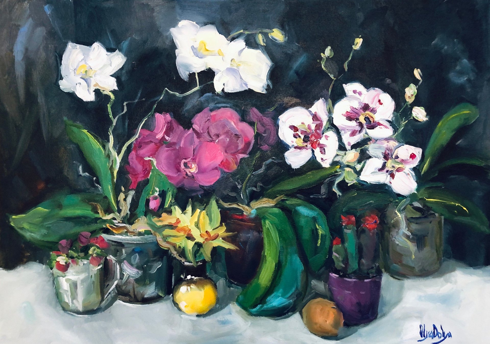 Orchids Painting by Olga Dolya - Jose Art Gallery