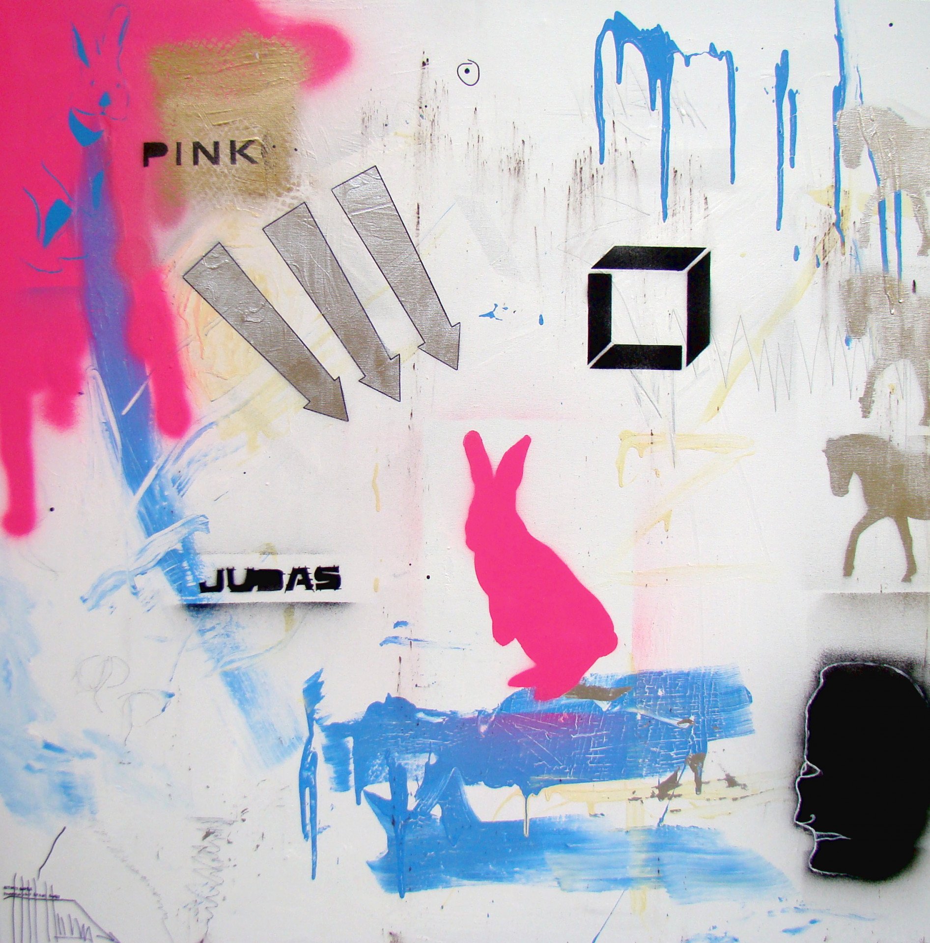 Pink Rabbit Painting by Patrik Šíma - Jose Art Gallery