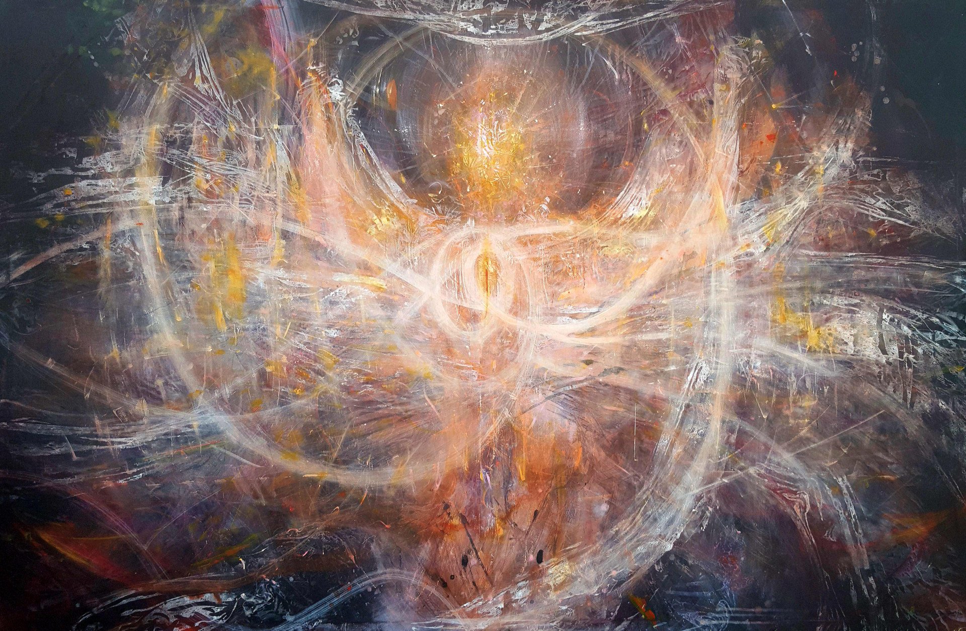 Gigantic 290 cm surreal angel Painting by Kloska Ovidiu