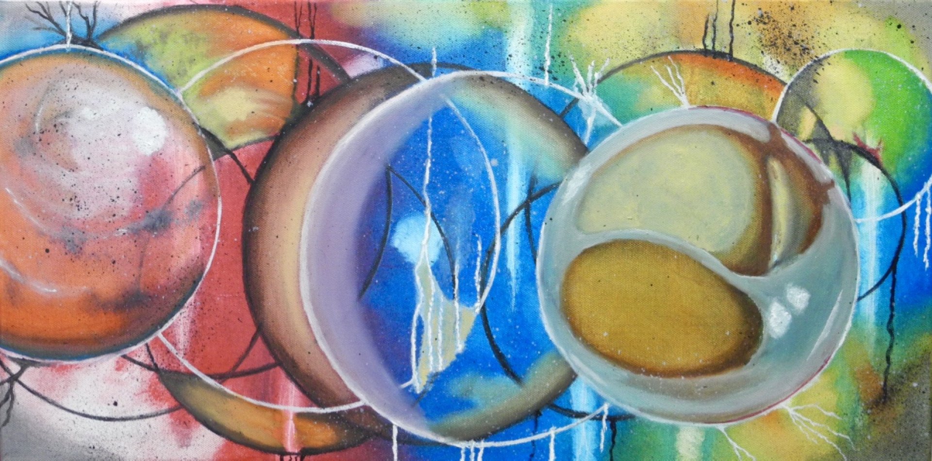 Spheres Painting by German Bradley - Jose Art Gallery