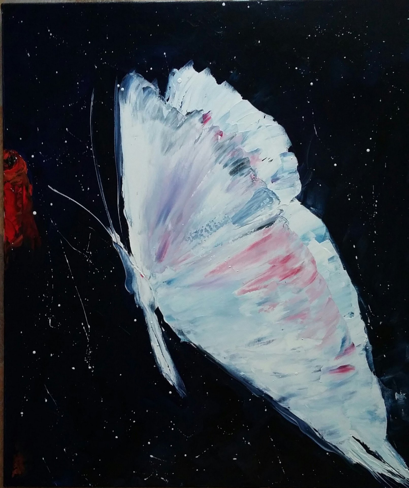 Moth and flower Painting by Alik Vetrof - Jose Art Gallery