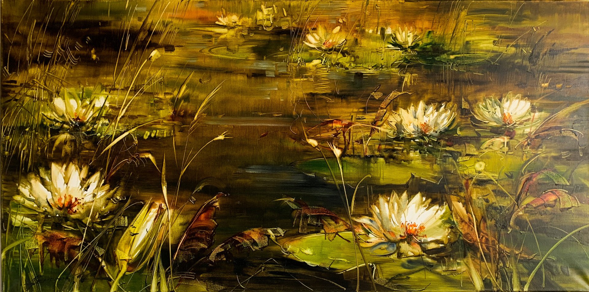 Lotuses Painting by Ihor Kozak - Jose Art Gallery