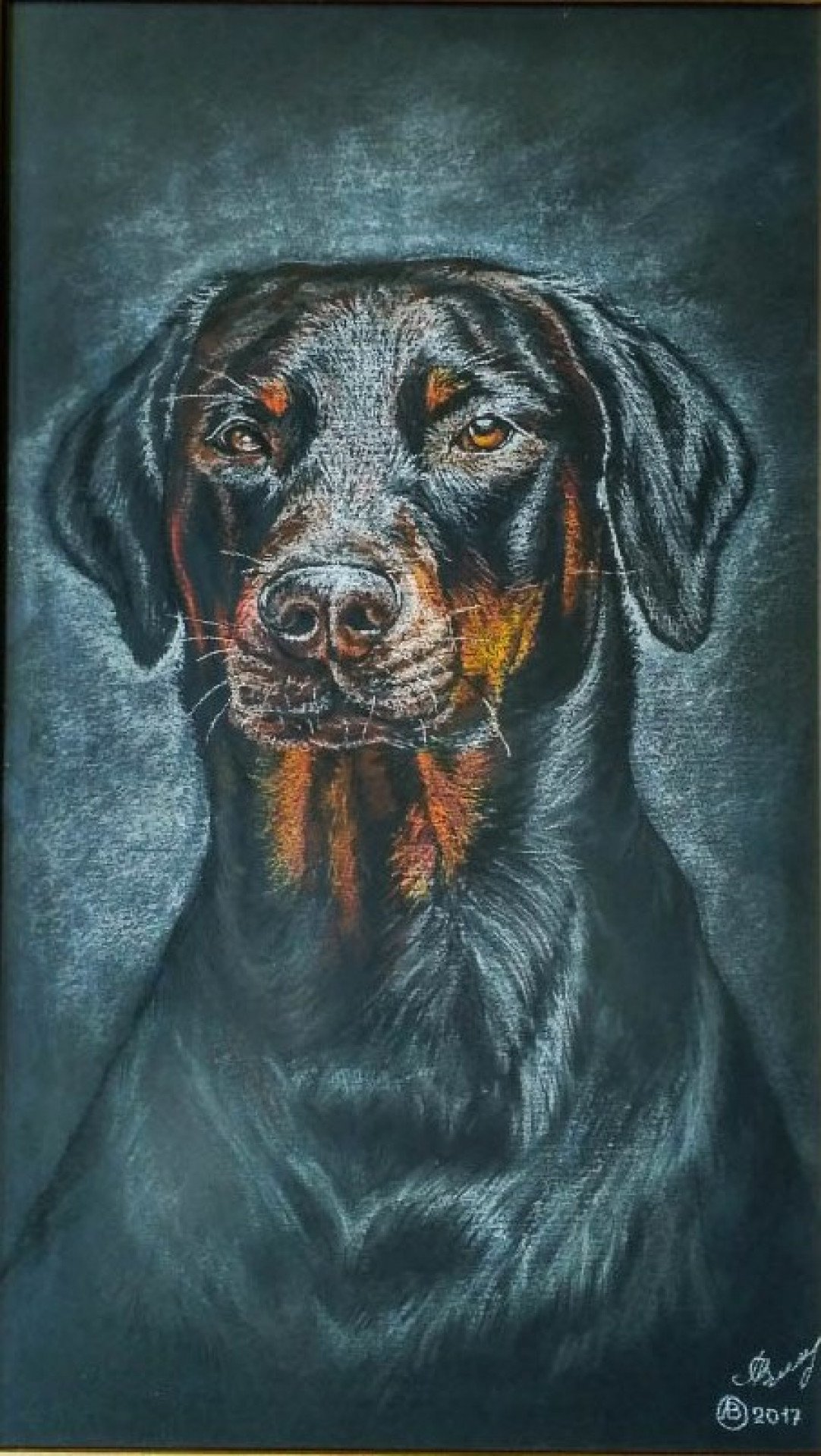 Rottweiler Painting by Basil Linnik - Jose Art Gallery