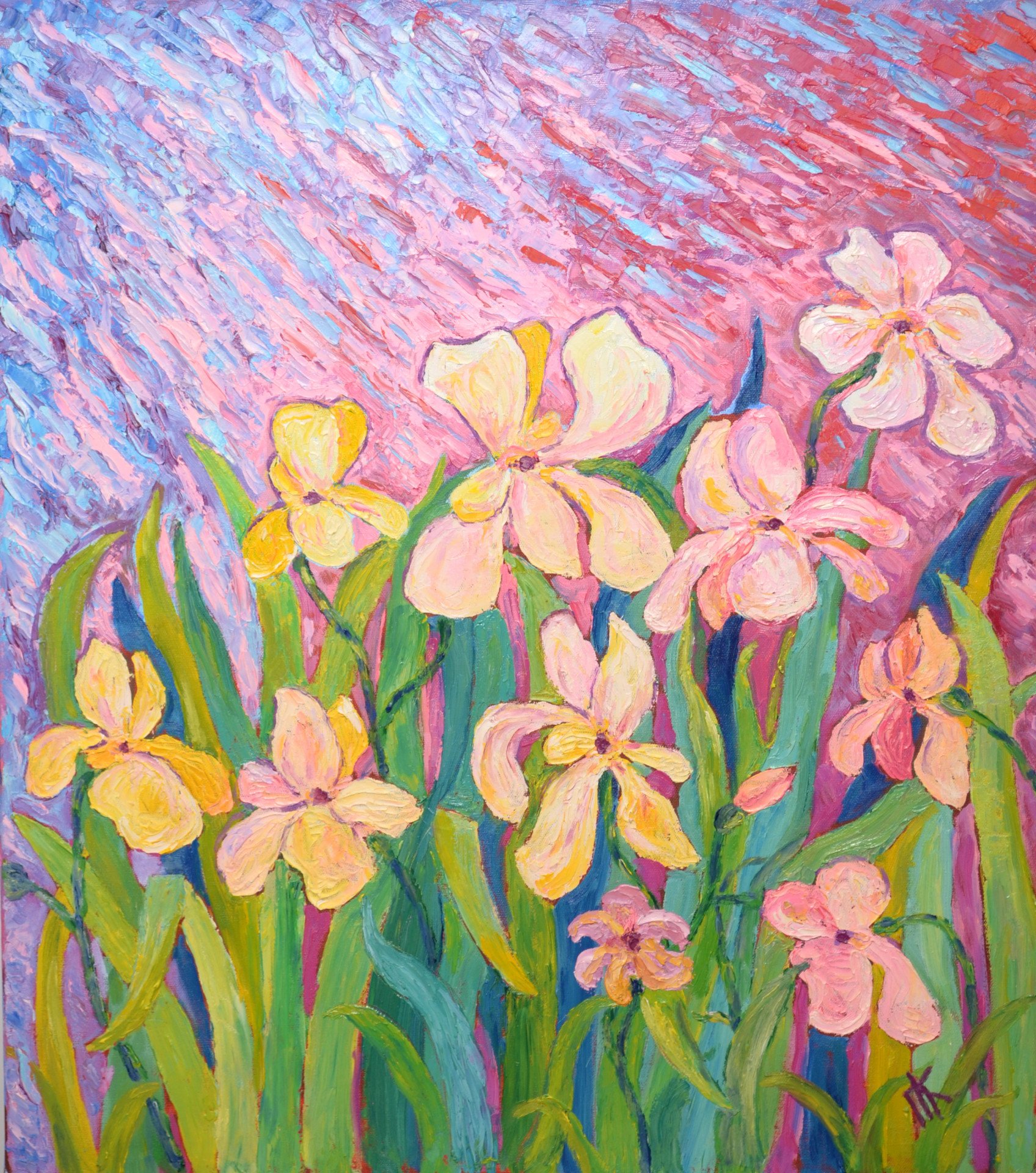 Good morning, Iris Painting by Pavlo Kiriakov