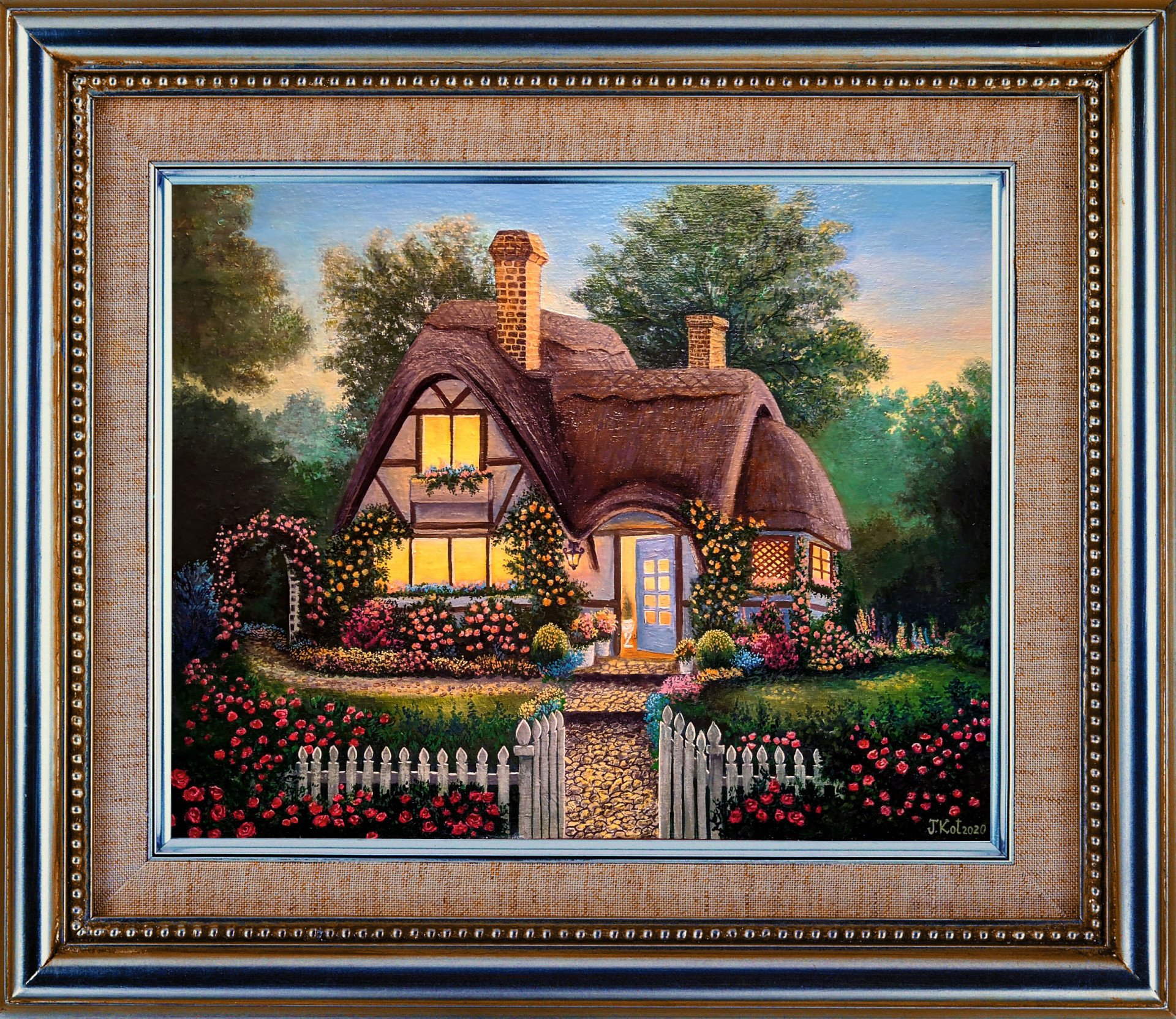 Landscape with house. Painting Painting by Yuliia Kotenko