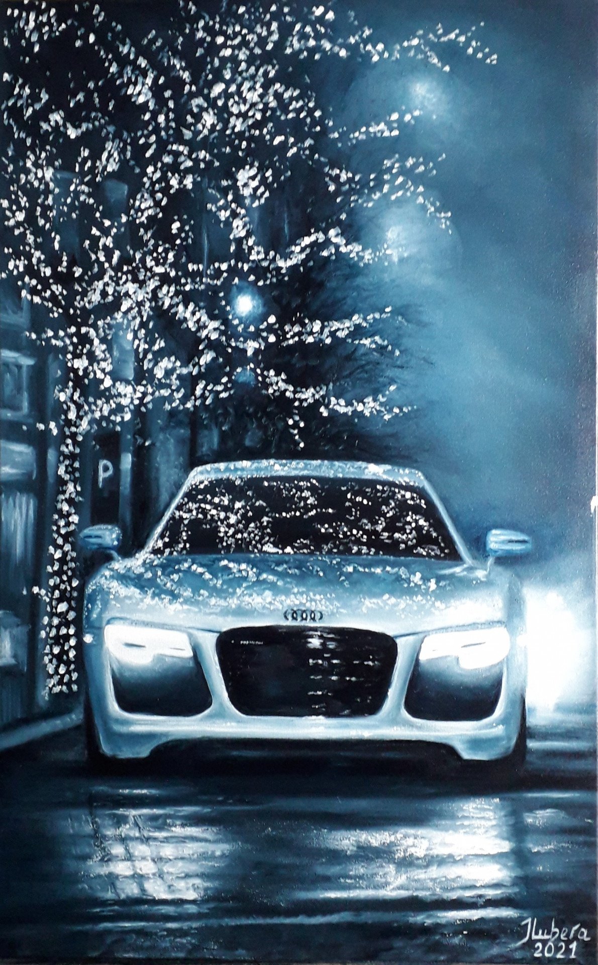Audi Painting by Iryna Lubera - Jose Art Gallery