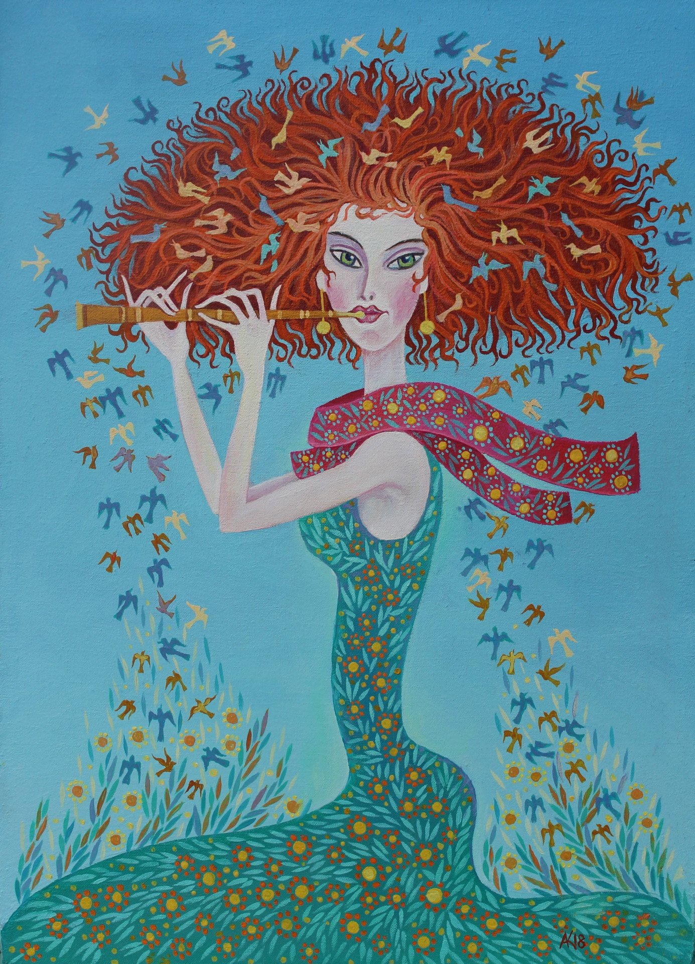 Bird caster Painting by Aleksandr Kulik - Jose Art Gallery