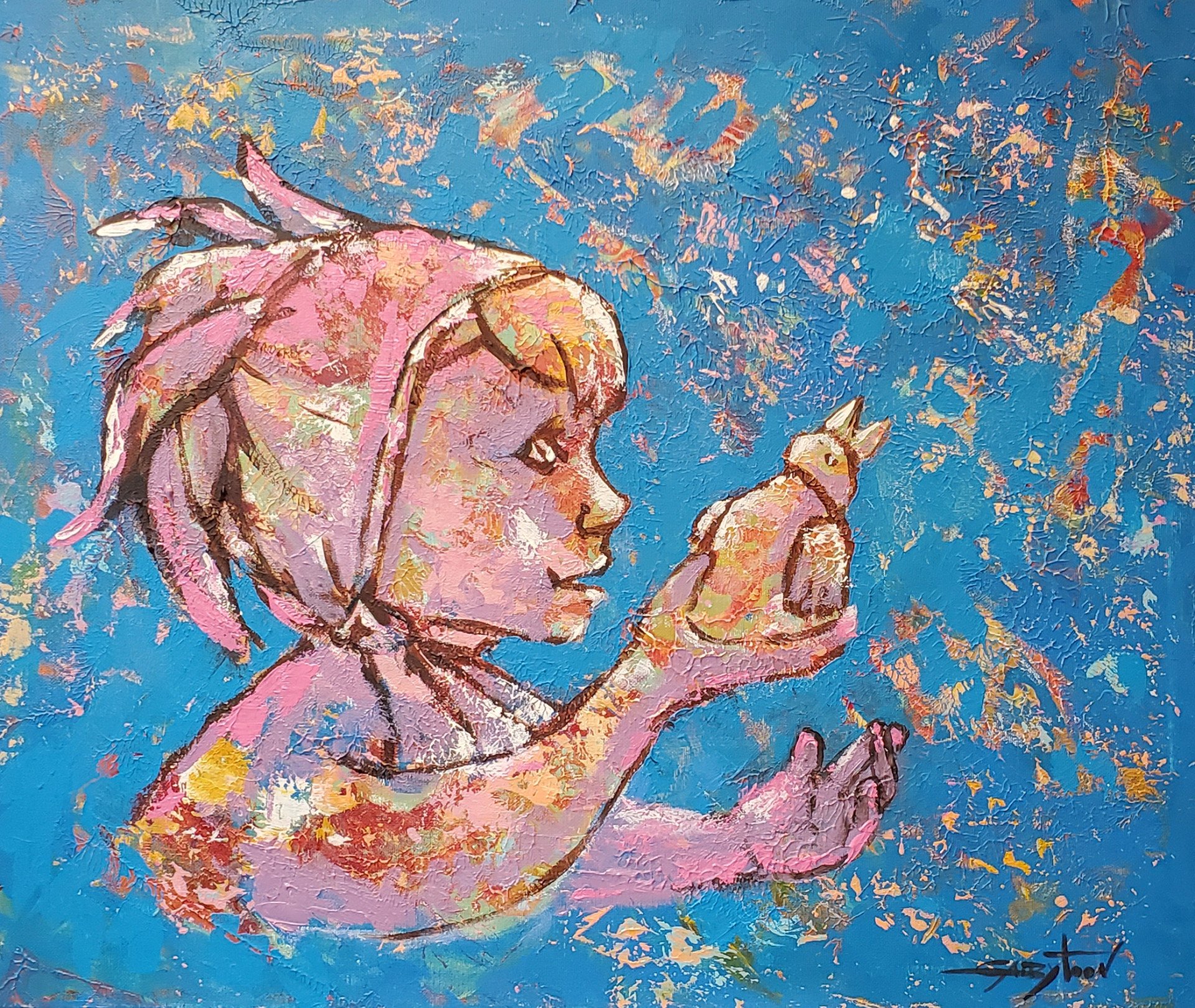 Fly, Birdie, Fly! Painting by Gabby Toon - Jose Art Gallery