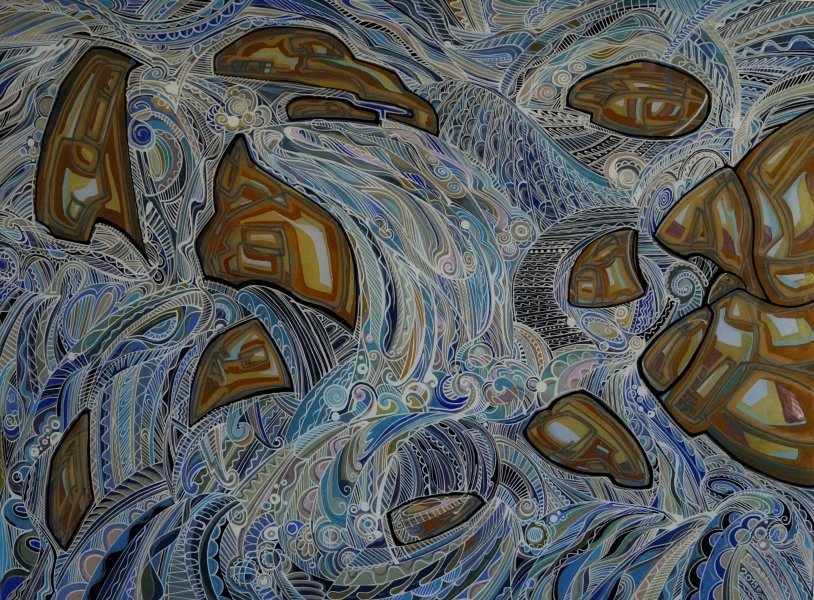 Waterfall Painting by Bogdan Savytskyi - Jose Art Gallery