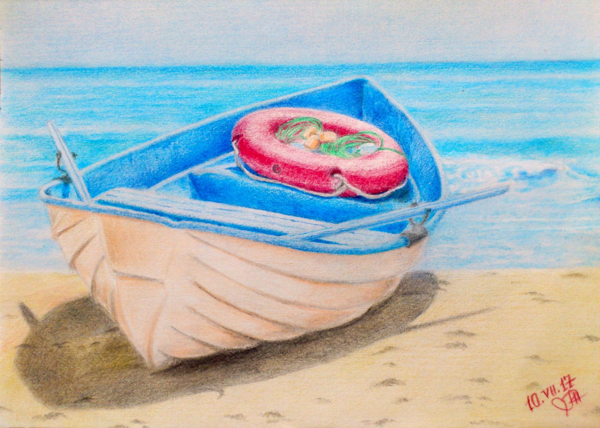 The Boat Drawing - Tatiana Loreen - Jose Art Gallery