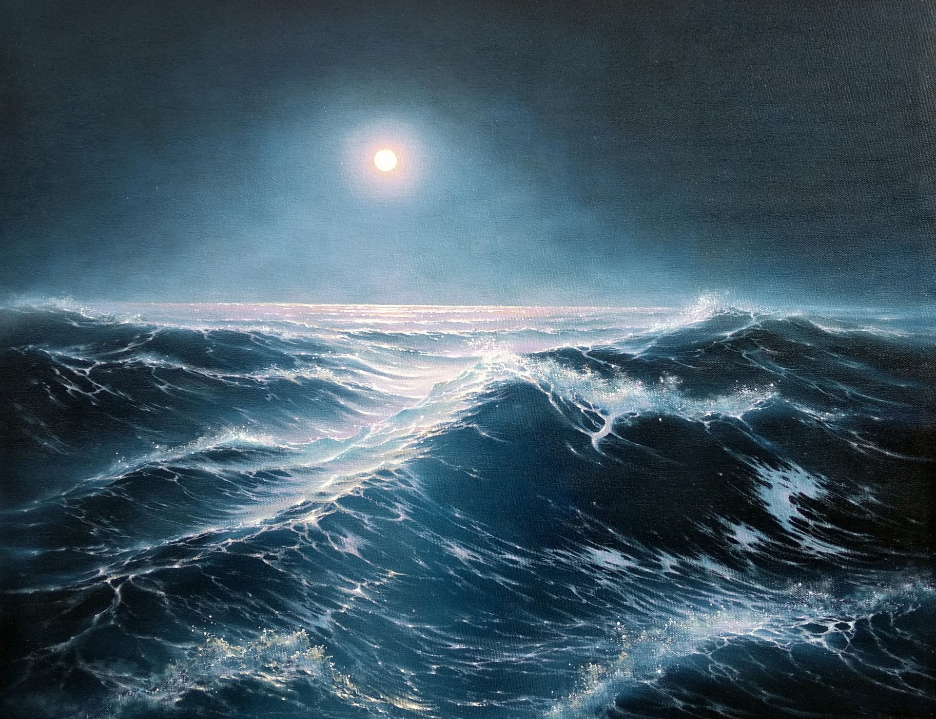 Azure glow Painting by SanaDe - Jose Art Gallery