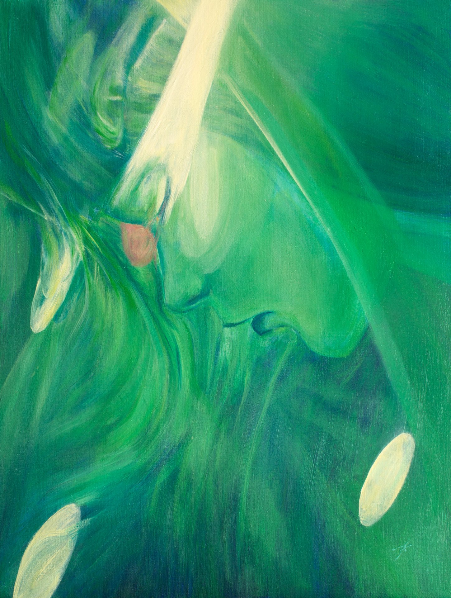 DIANA, REBORN IN GREEN Painting by Maxence MA