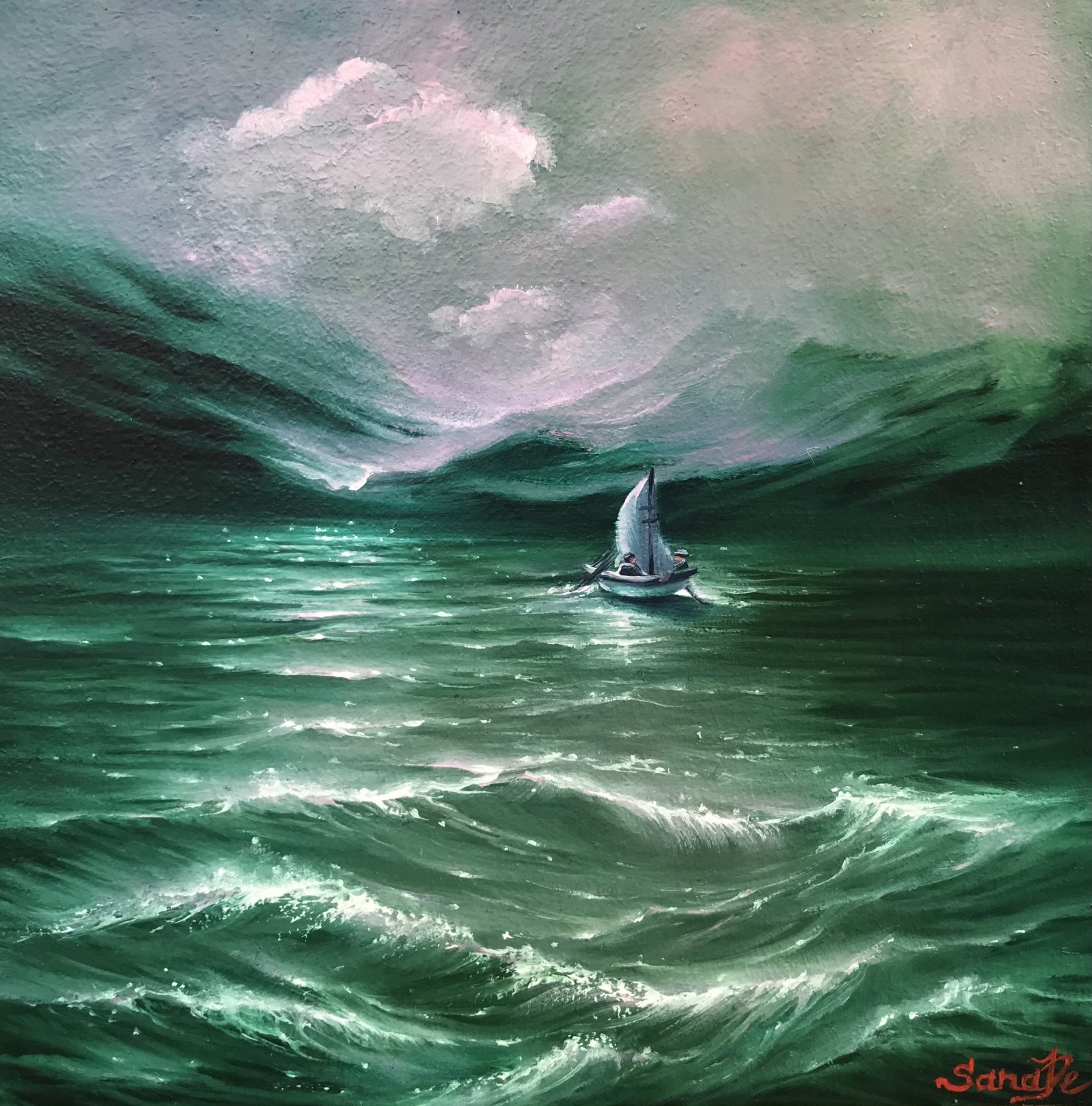 Sea travelers Painting by SanaDe - Jose Art Gallery