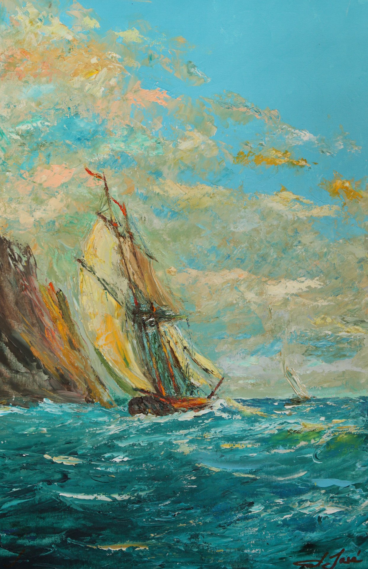 Waves Painting by Alexander Jose - Jose Art Gallery