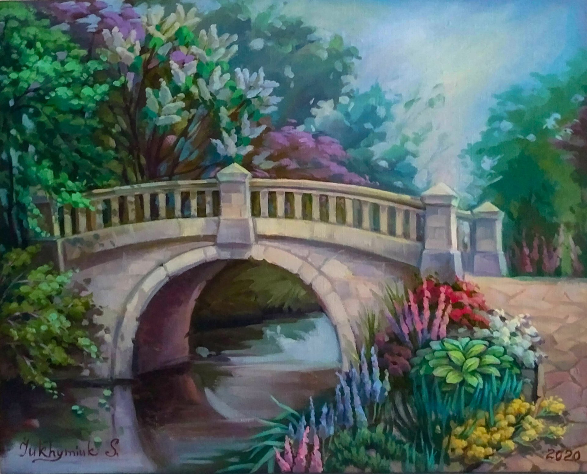 Spring landscape Painting by Svitlana Iukhymiuk