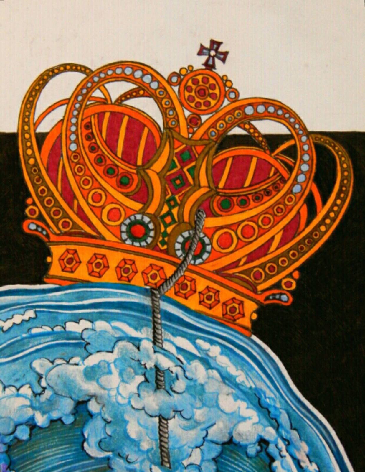 Crest of Glory Drawing - Oleksandr Volodymyrets - Jose Art Gallery