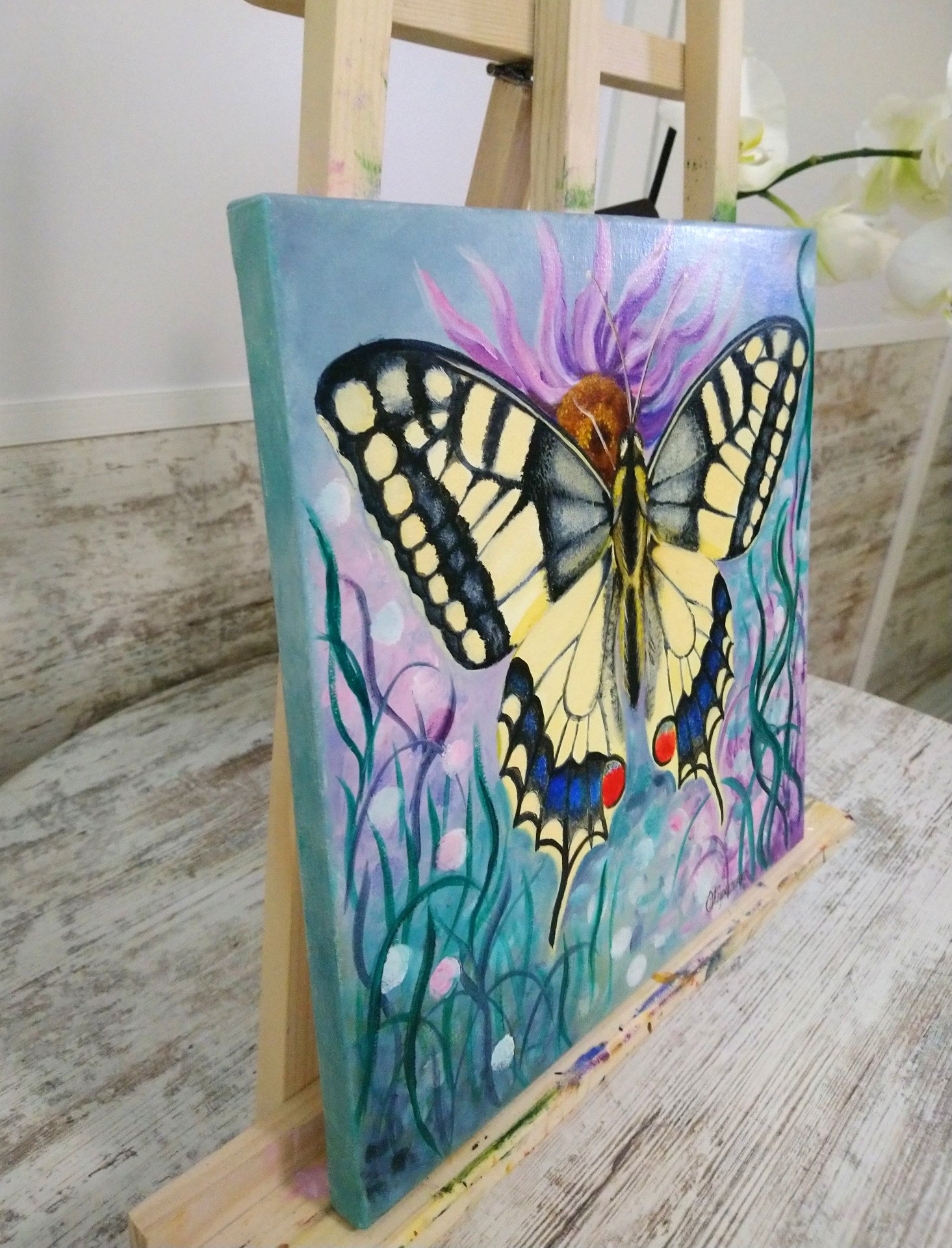 Butterfly Swallowtail Painting by Olena Kyrychenko - Jose Art Gallery