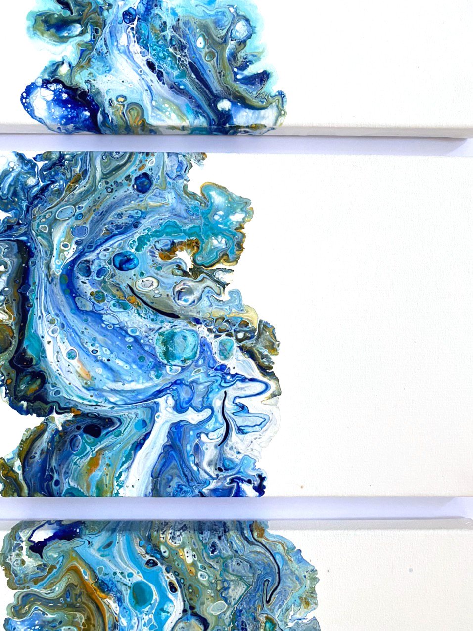 Triptych River bottom Painting by Yana Smirnova - Jose Art Gallery