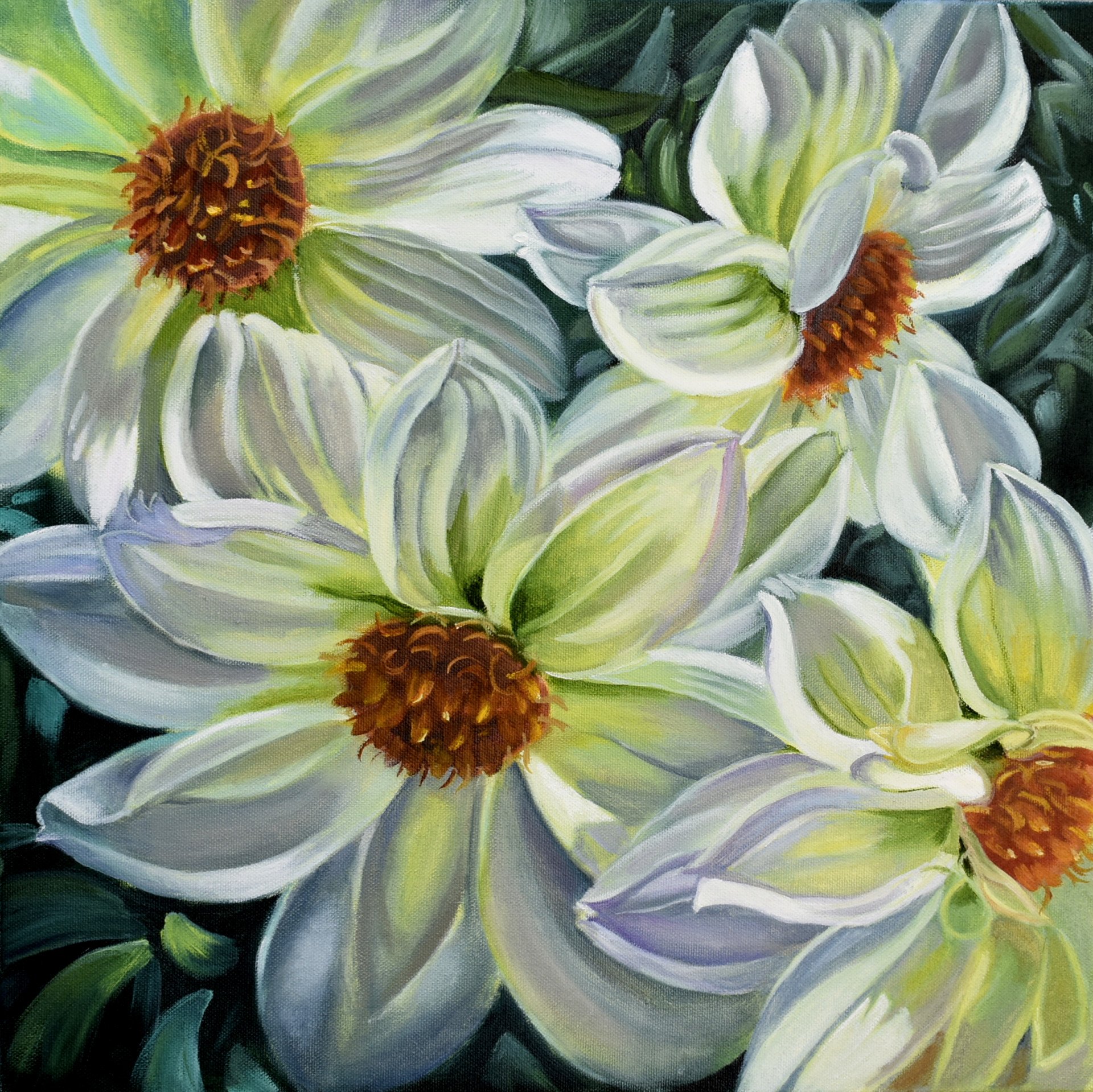 Sunny flowers Painting by Olena Kyrychenko