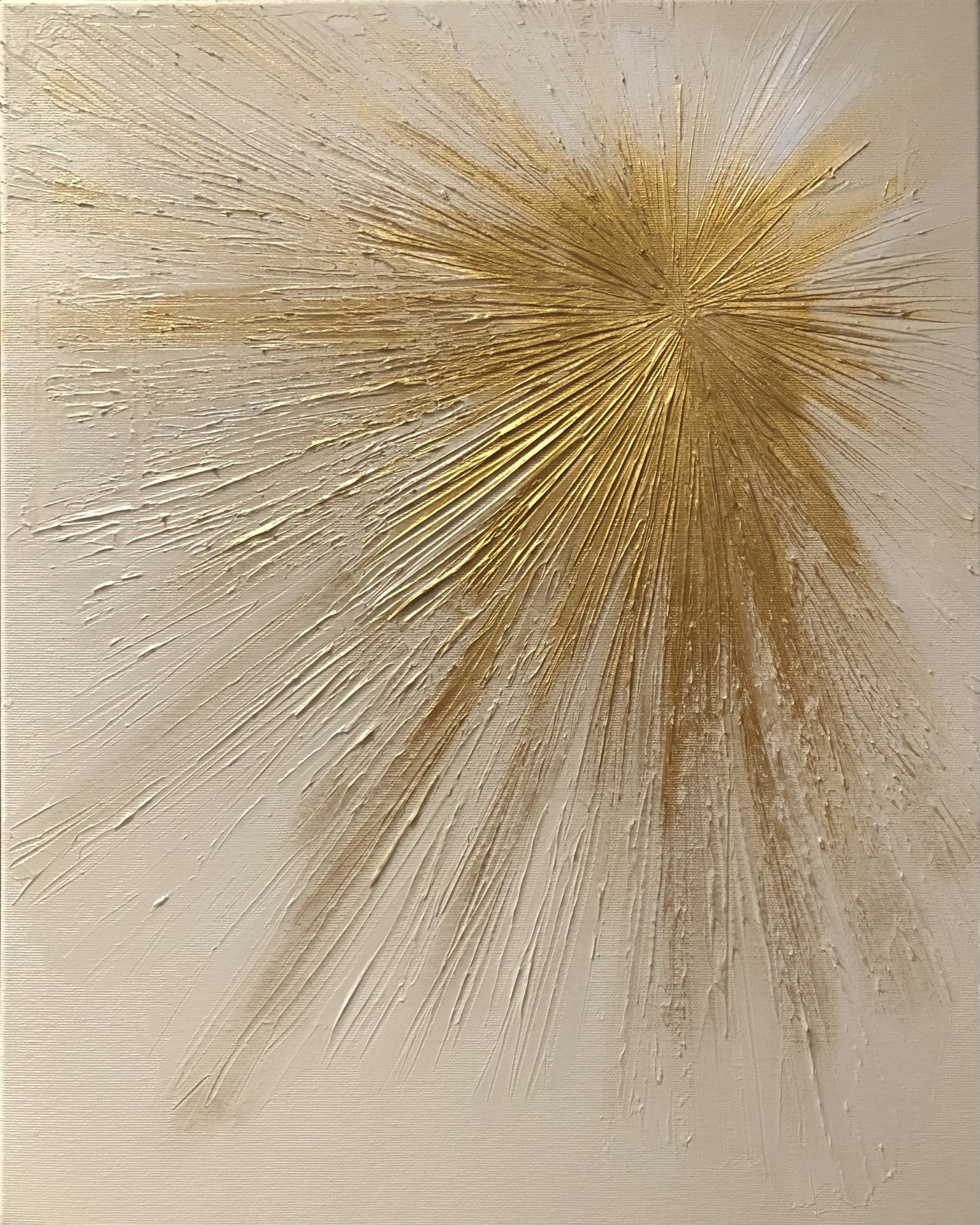 Golden sunbeam Painting by Anastasiia Sukharieva