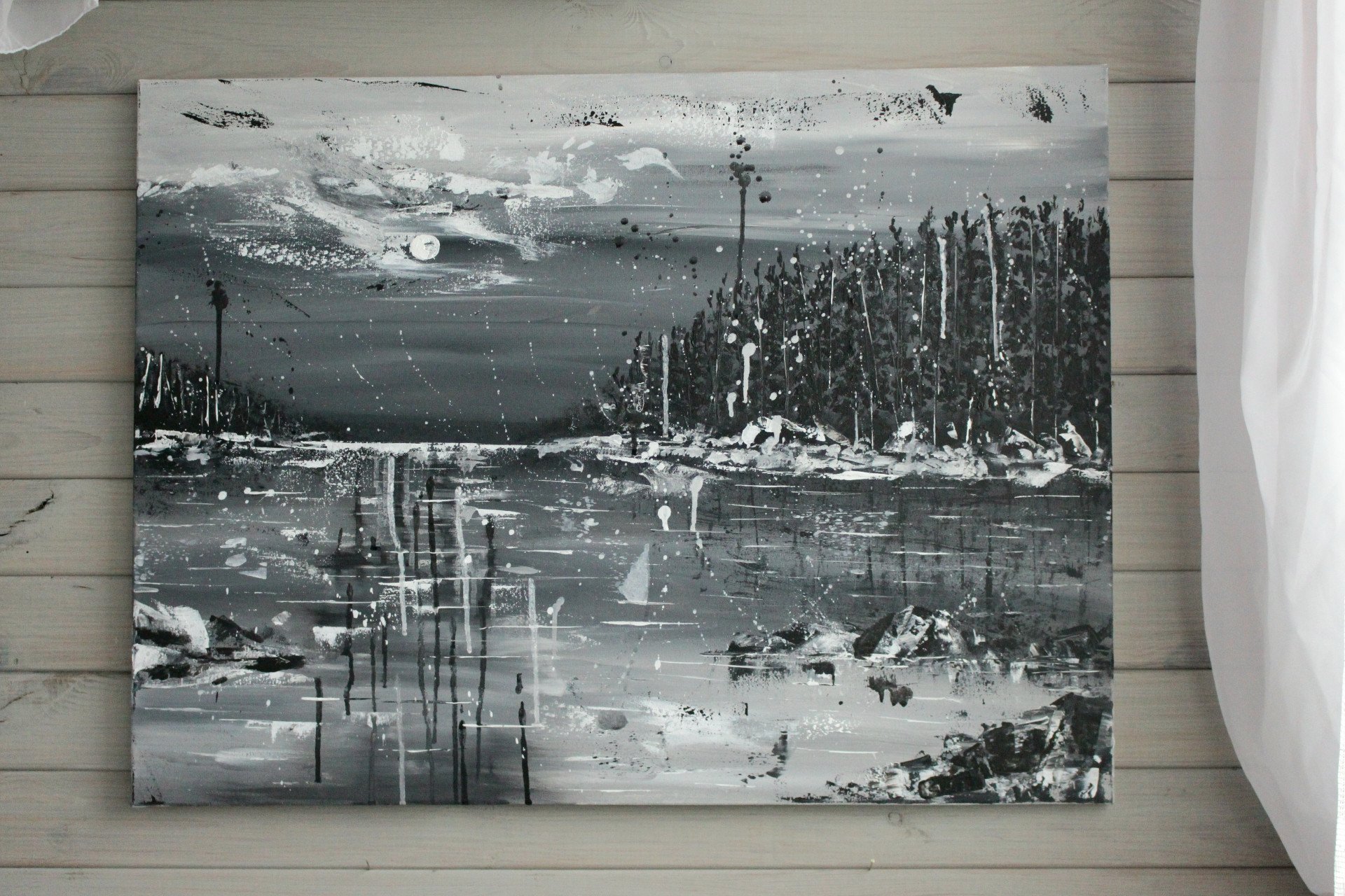 Full moon Painting by Suzanna Litvinenko - Jose Art Gallery