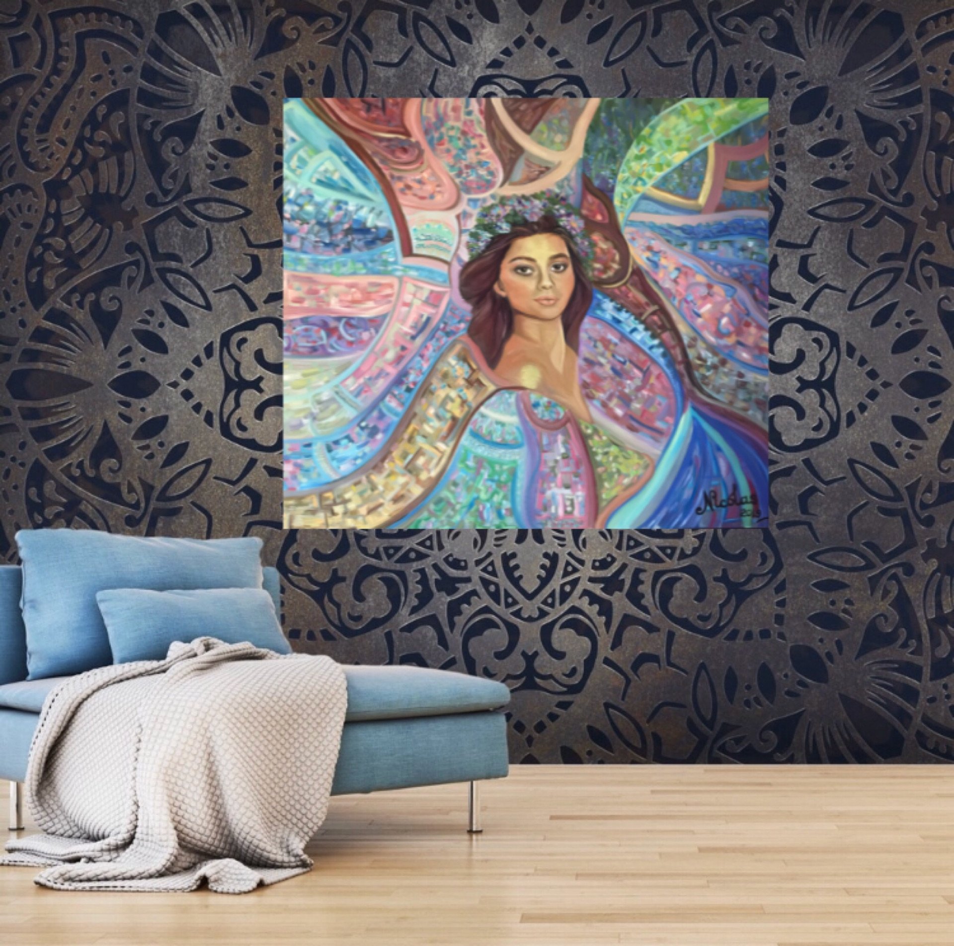 Lavender, abstract artwork Painting by Pintor Nicolas