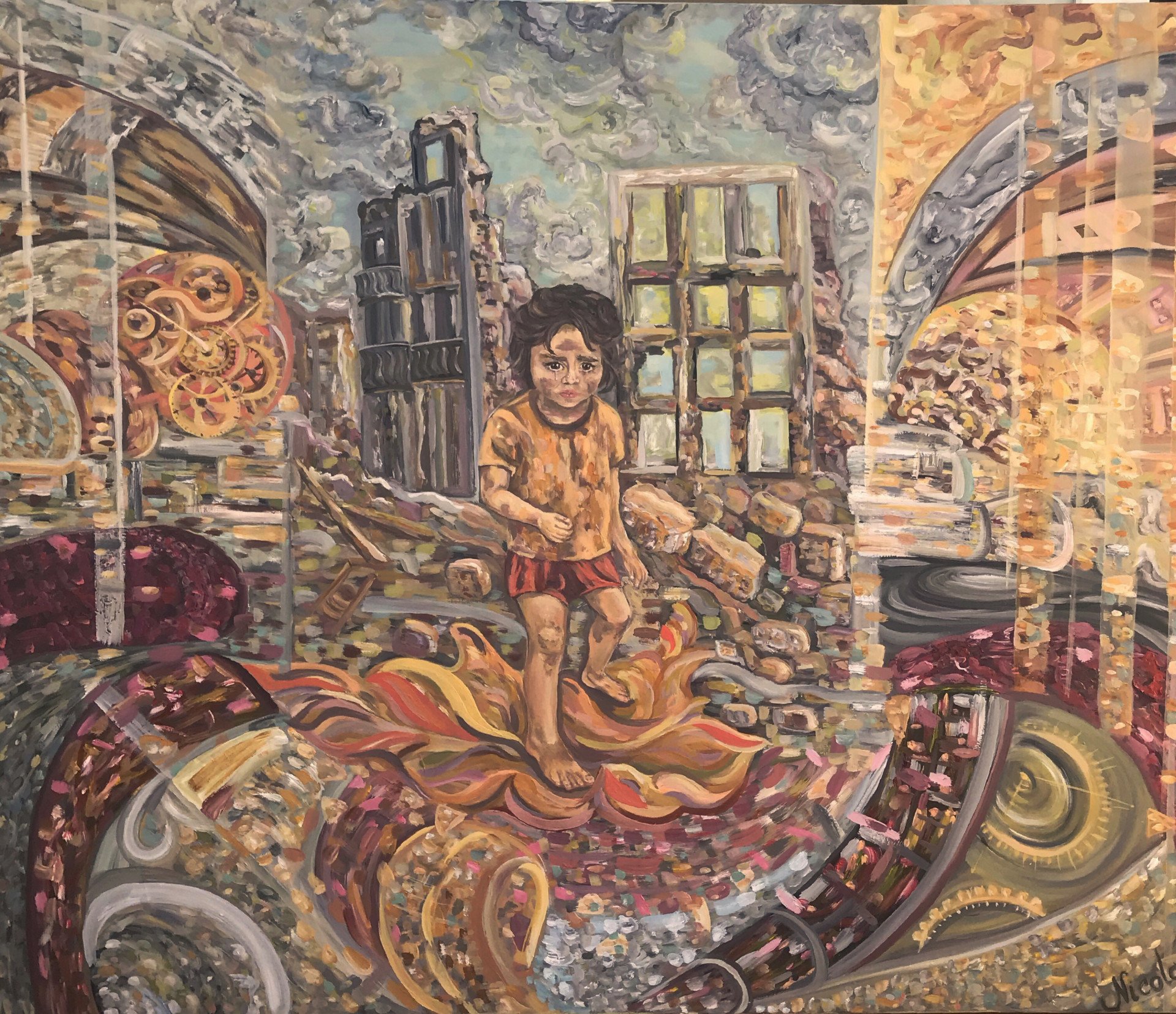 Lost childhood Painting by Pintor Nicolas - Jose Art Gallery