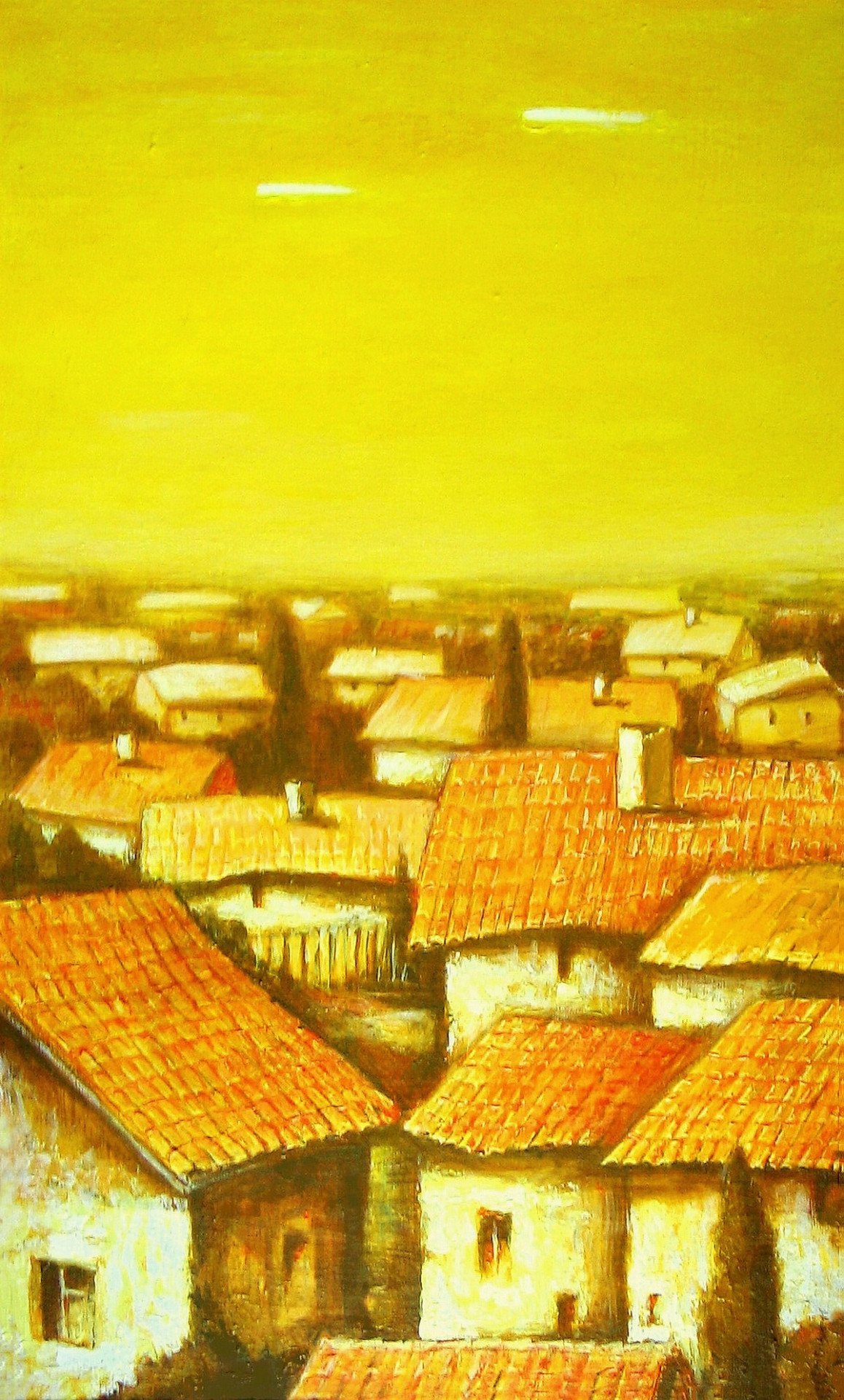 Yellow noon Drawing - Evgen Semenyuk - Jose Art Gallery