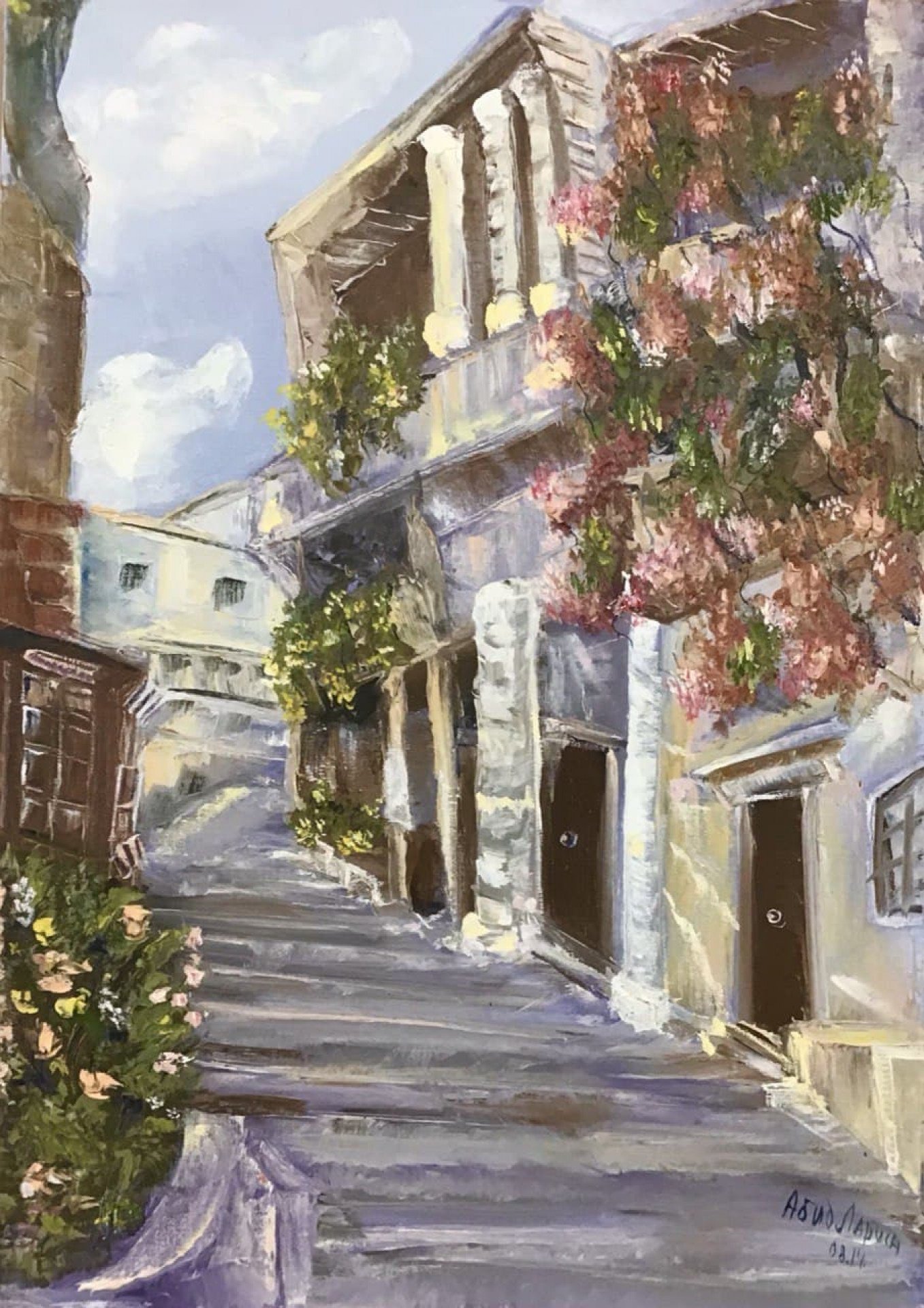 Neapolitan street Drawing - Larysa Abid - Jose Art Gallery