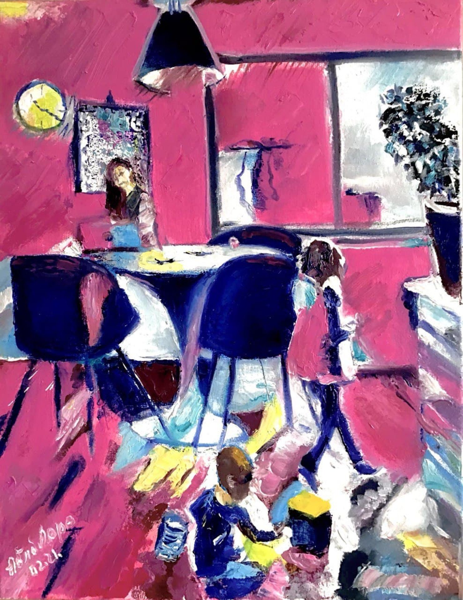 Remote work Painting by Larysa Abid - Jose Art Gallery