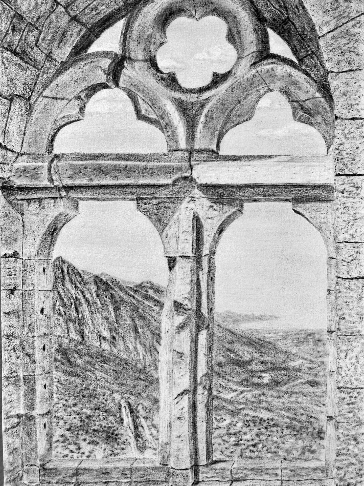 Hillarion Castle. Cyprus. Drawing - Yury Peshkov