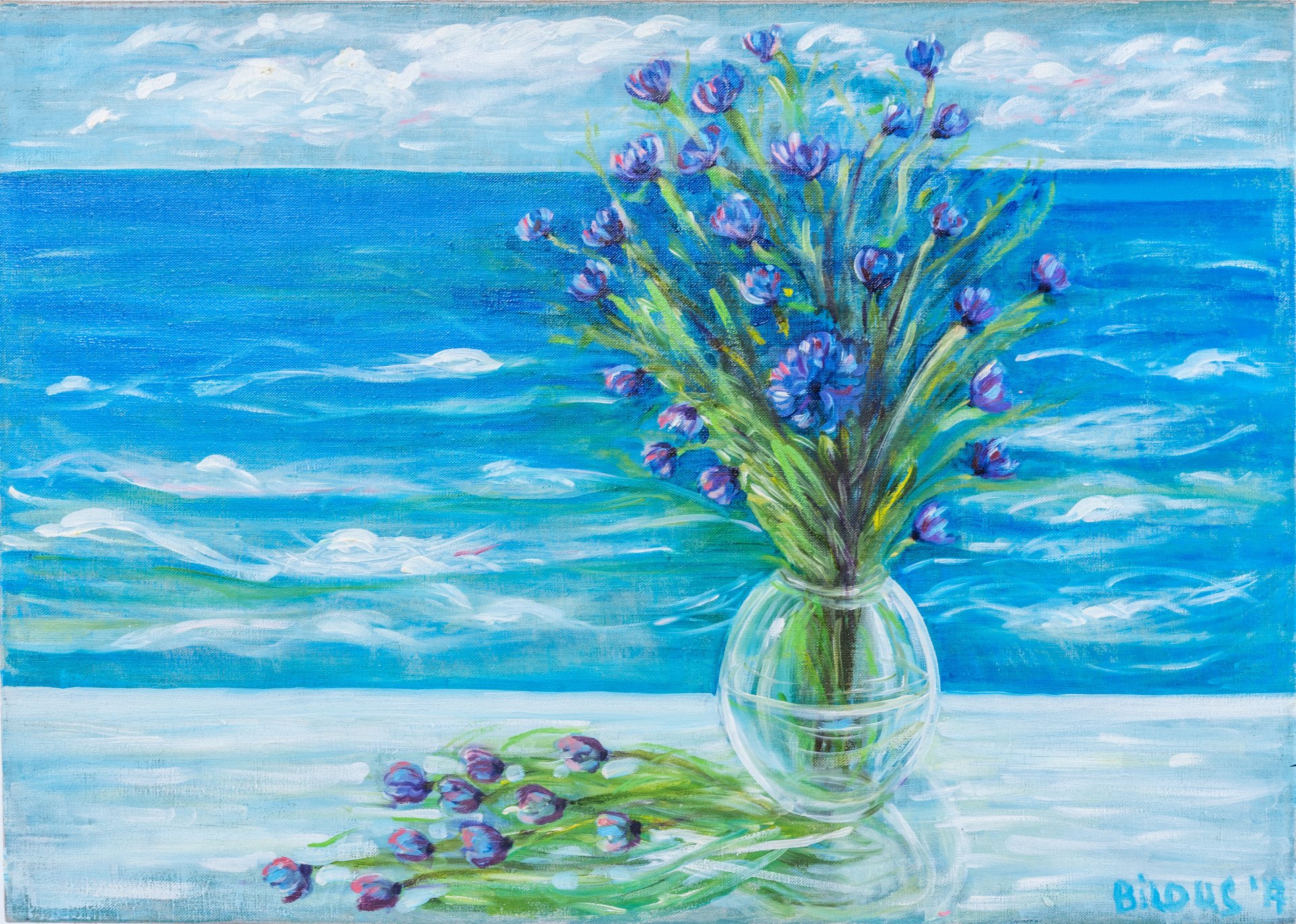 Sea Vibes Painting by Tetiana Bilous - Jose Art Gallery