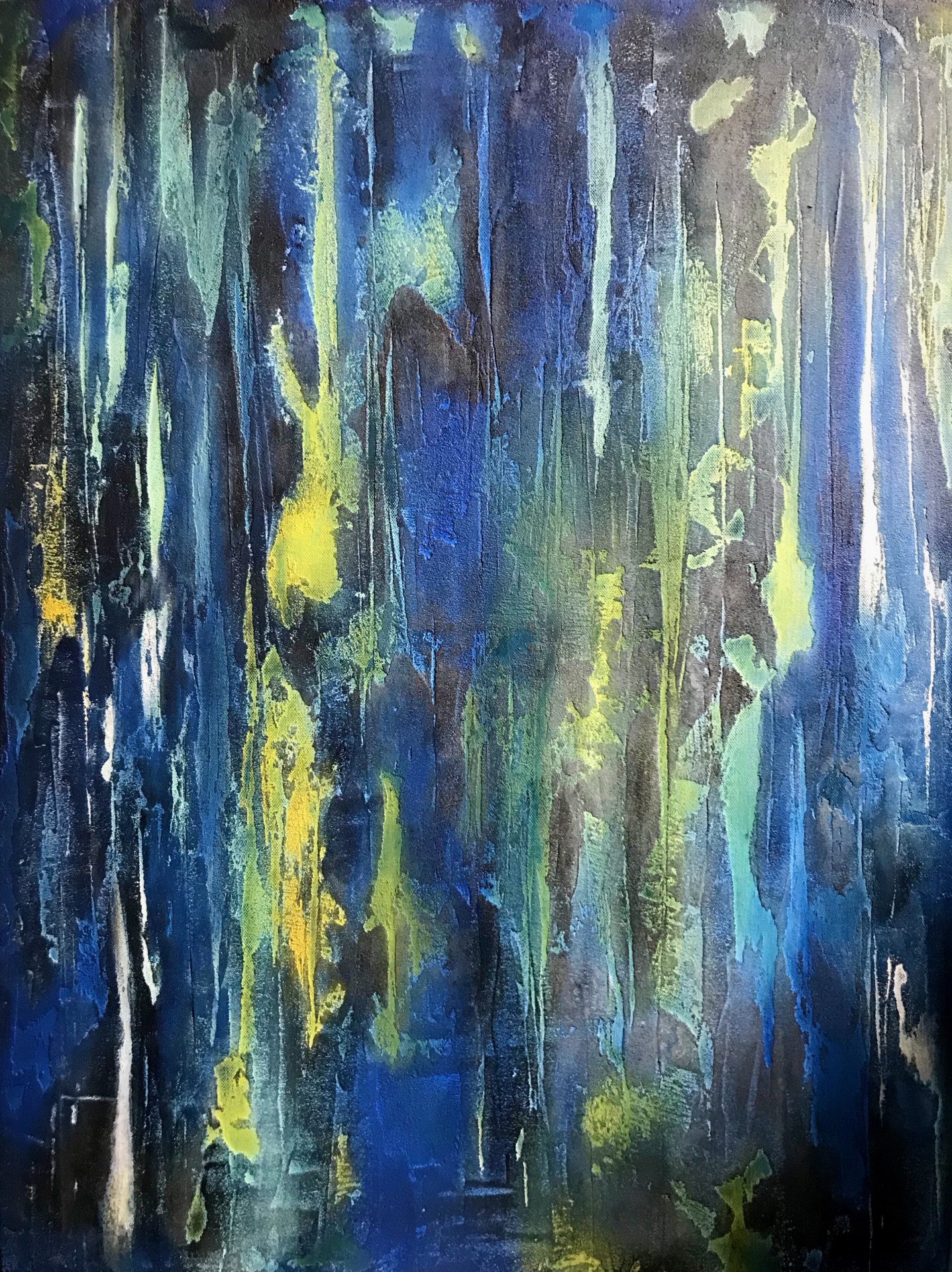 Blue Iris Painting by Zue Razali - Jose Art Gallery