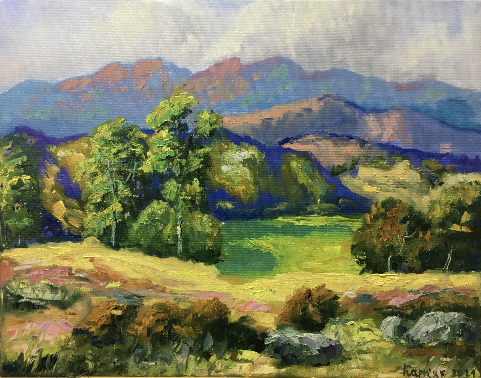 Bright summer Painting by Iryna Karpiak - Jose Art Gallery