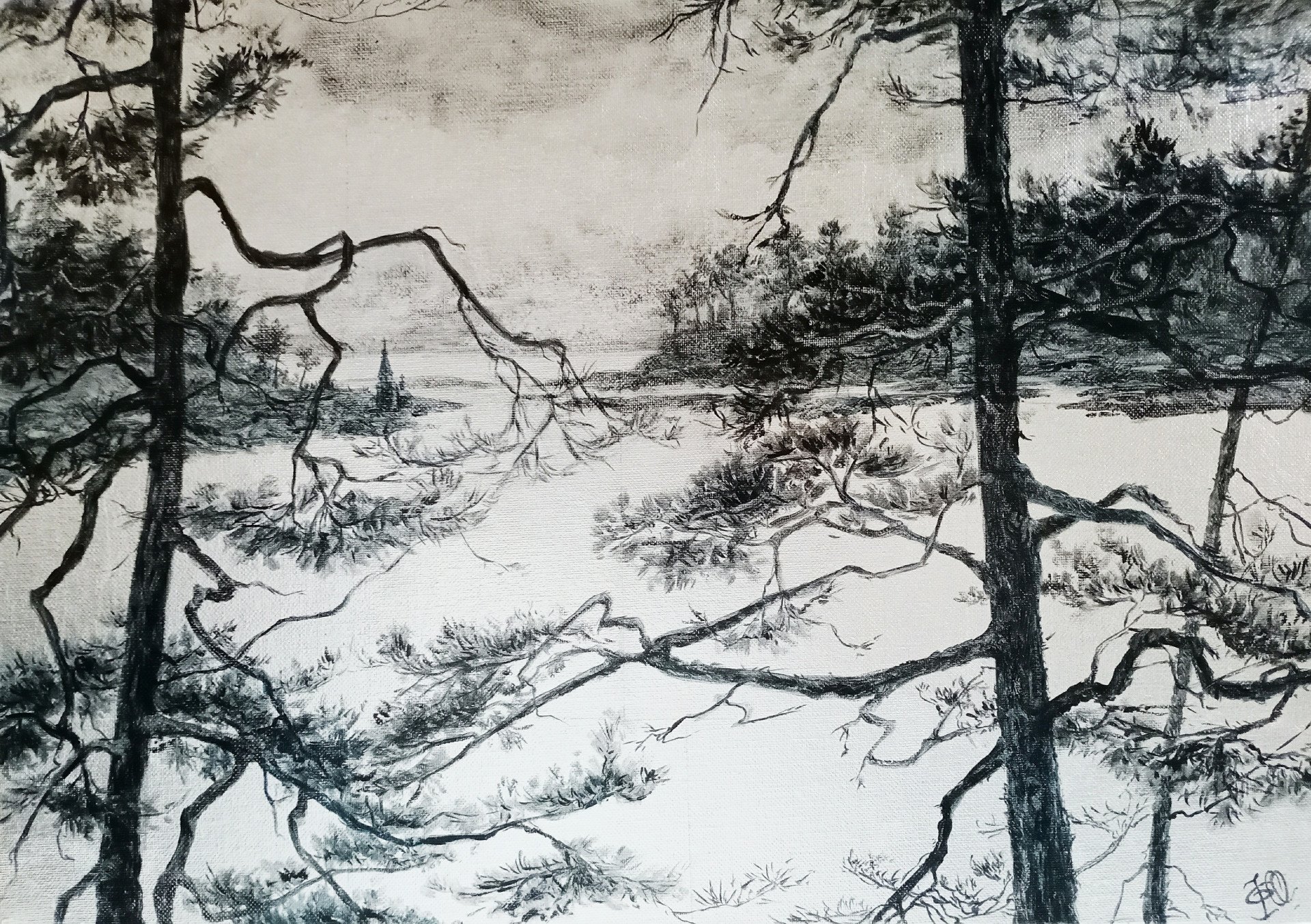 Valaam Islands Drawing - Olga Farukshina - Jose Art Gallery