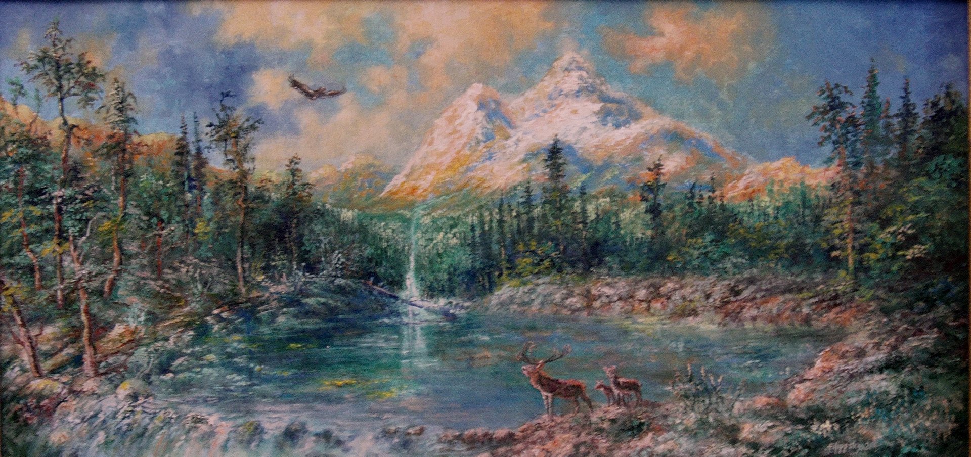 Mountain landscape. Painting by Victor Filippsky